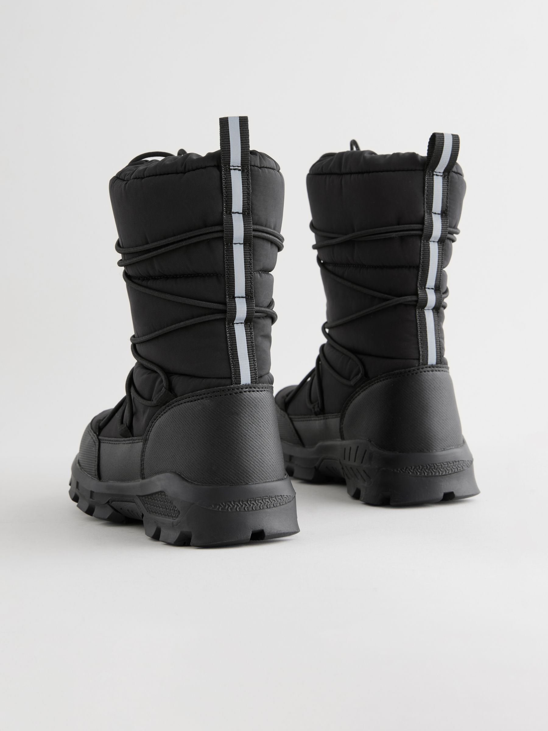 Buy Black Waterproof Bungee Cord Snow Boots from the Next UK online shop