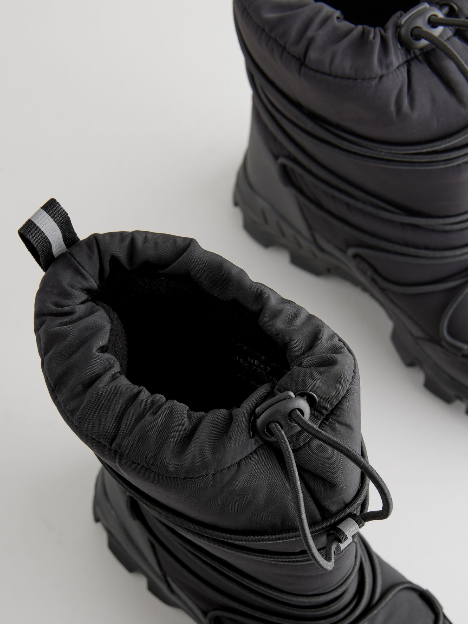 Buy Black Waterproof Bungee Cord Snow Boots from the Next UK online shop