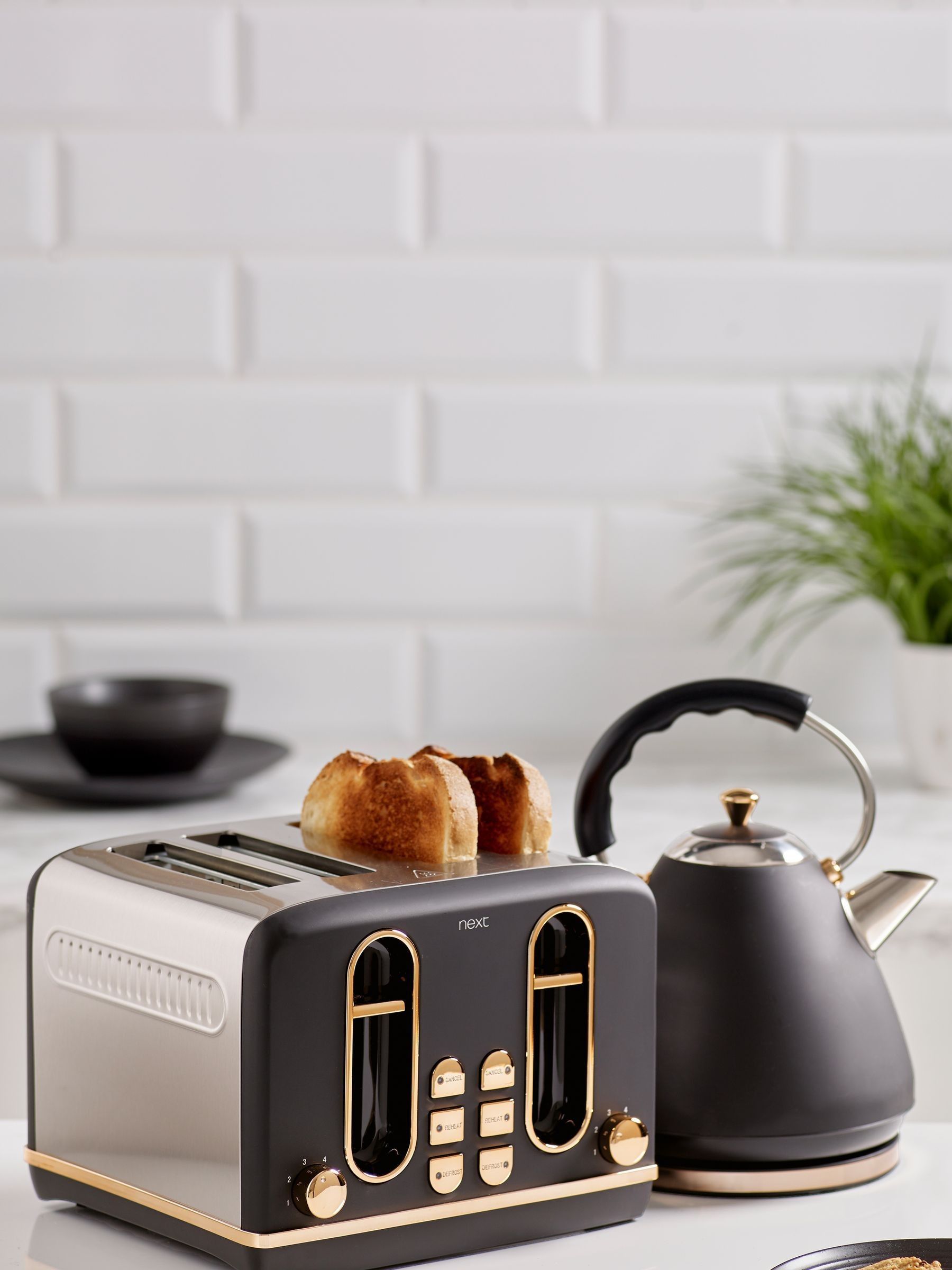 Buy Black/Copper Electric 4 Slice Toaster from the Next UK online shop