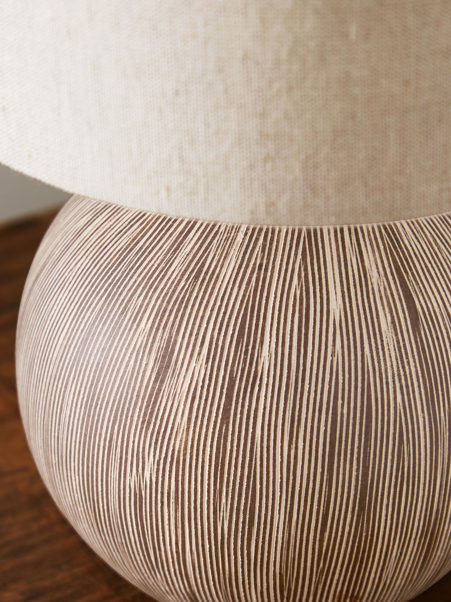 Buy Cream Scratch Ceramic Small Table Lamp from the Next UK online shop