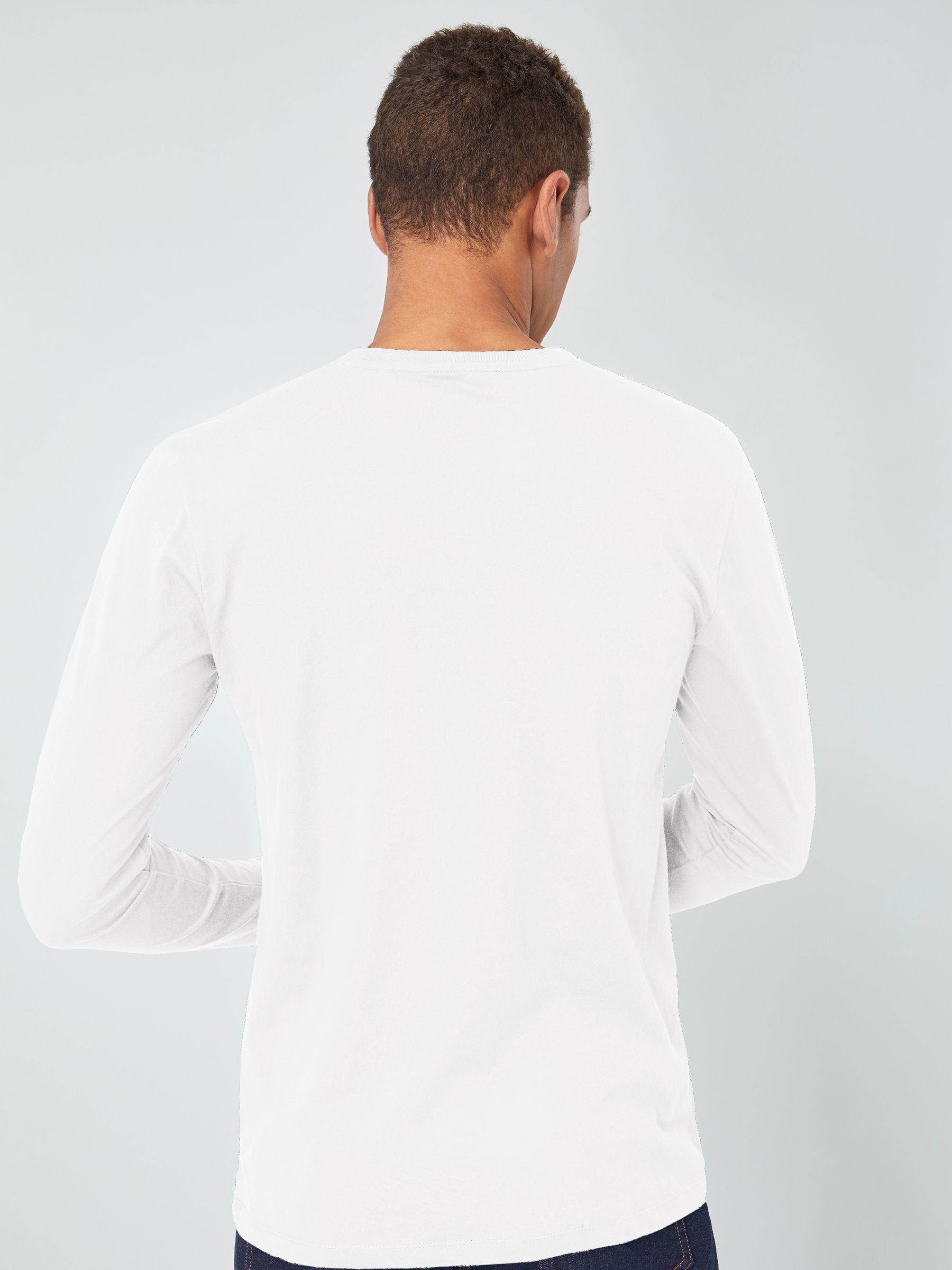 Buy White Regular Fit Long Sleeve Crew Neck T-Shirt from the Next UK ...