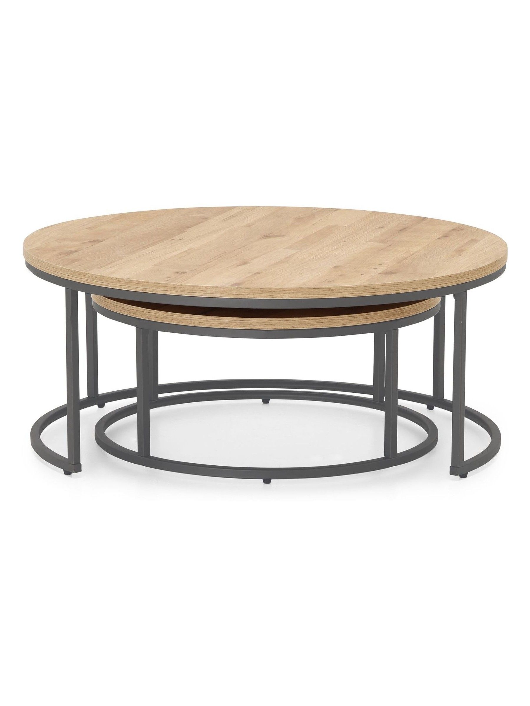 Buy Light Bronx Nest of 2, Round Coffee Table from the Next UK online shop