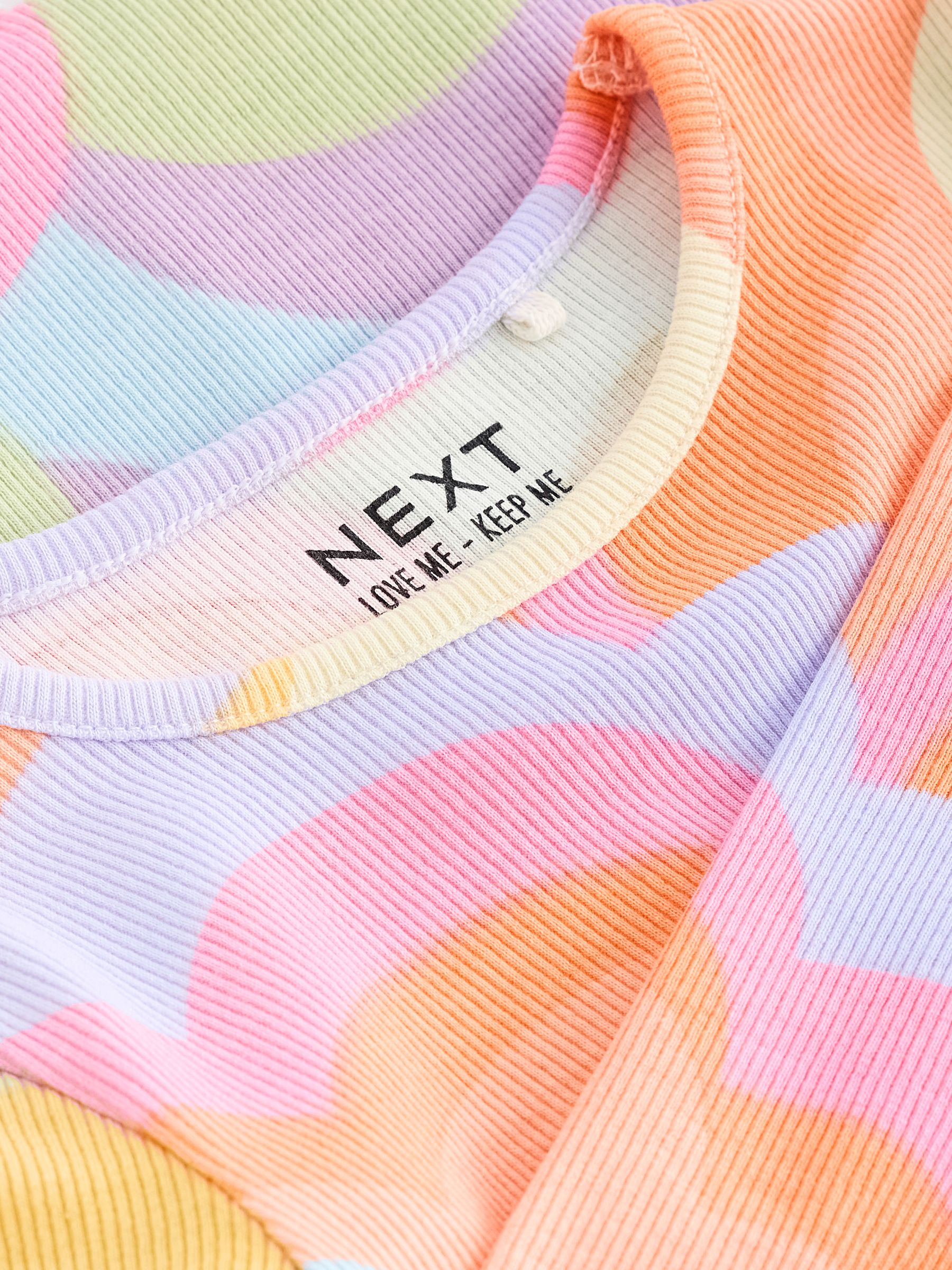 Buy Rainbow Cotton Rich Long Sleeve Rib T-Shirt (3mths-7yrs) from Next ...