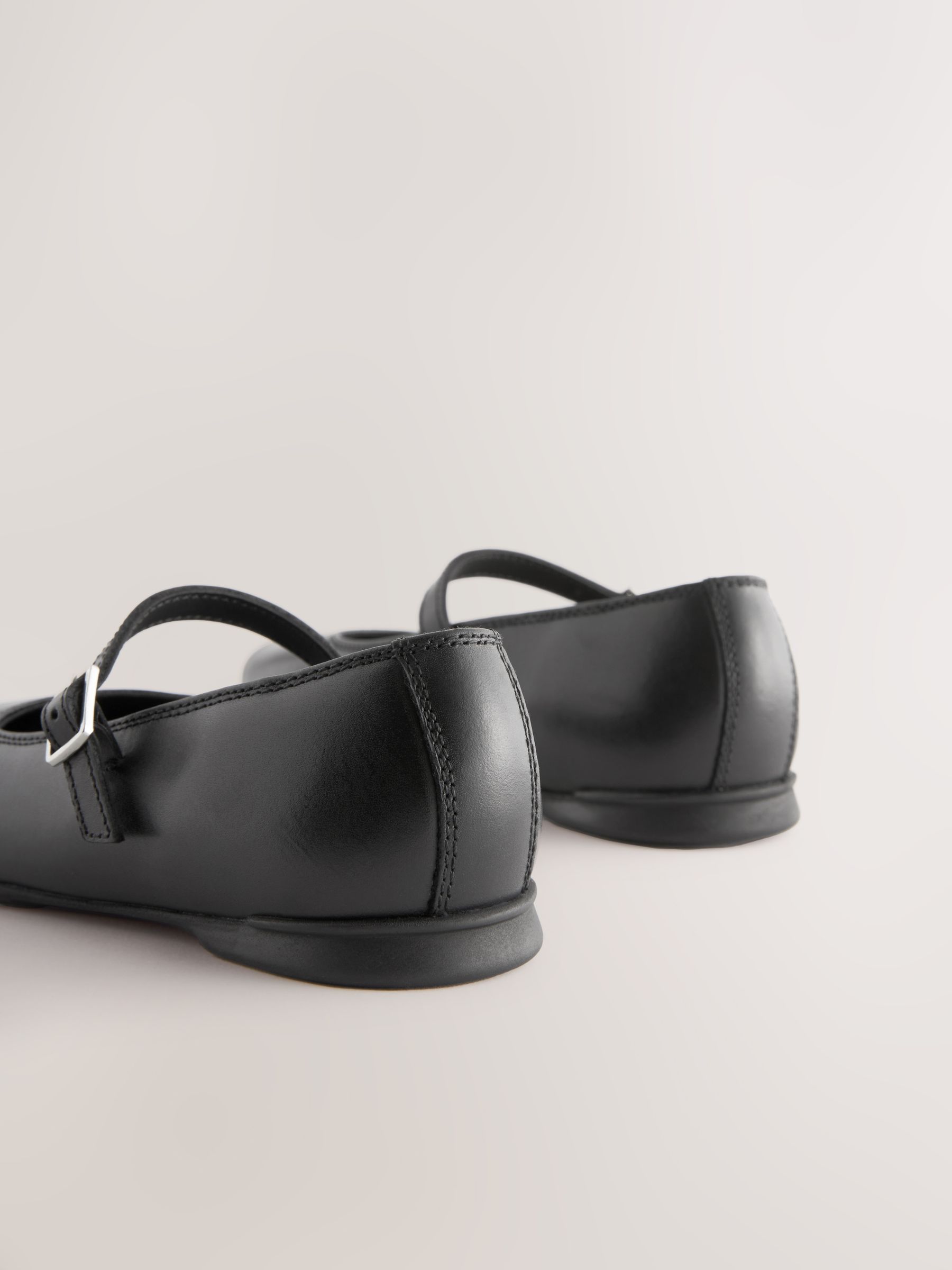 Buy Matt Black Wide Fit (G) Leather Mary Jane School Shoes from the ...