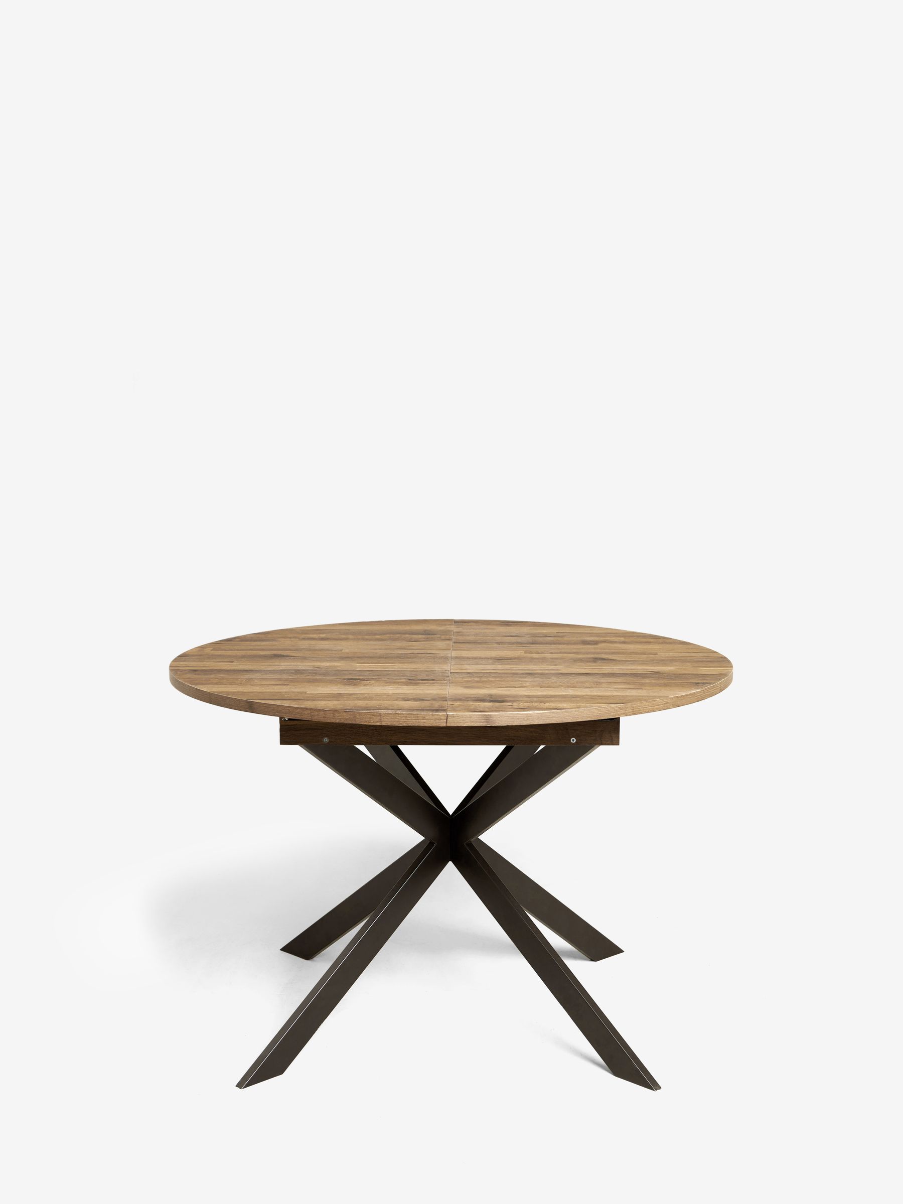 Buy Dark Bronx Oak Effect Round 4 to 6 Seater Extending Dining Table ...