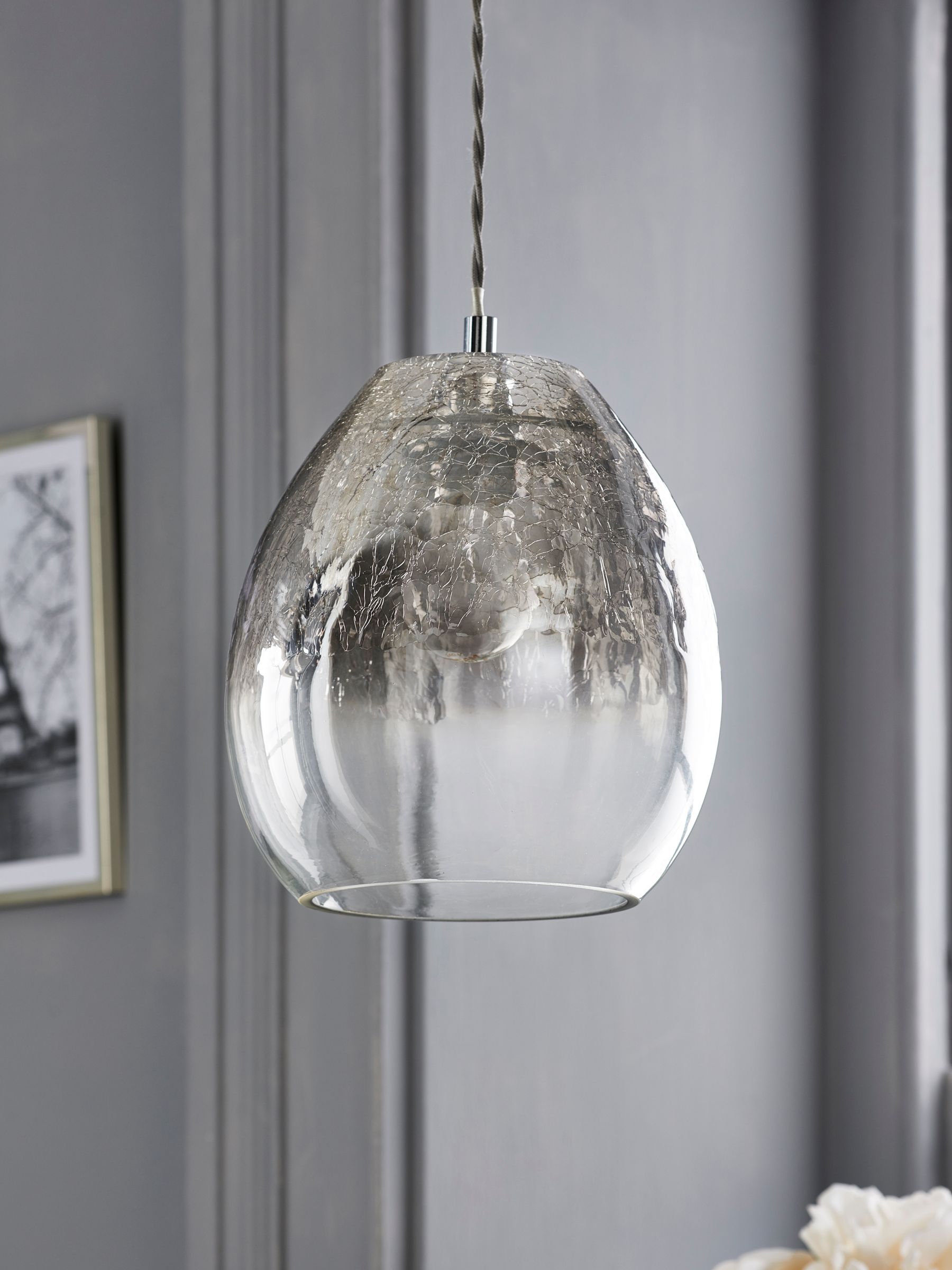 Buy Smoke Grey Isla Ombre Easy Fit Lamp Shade from Next USA