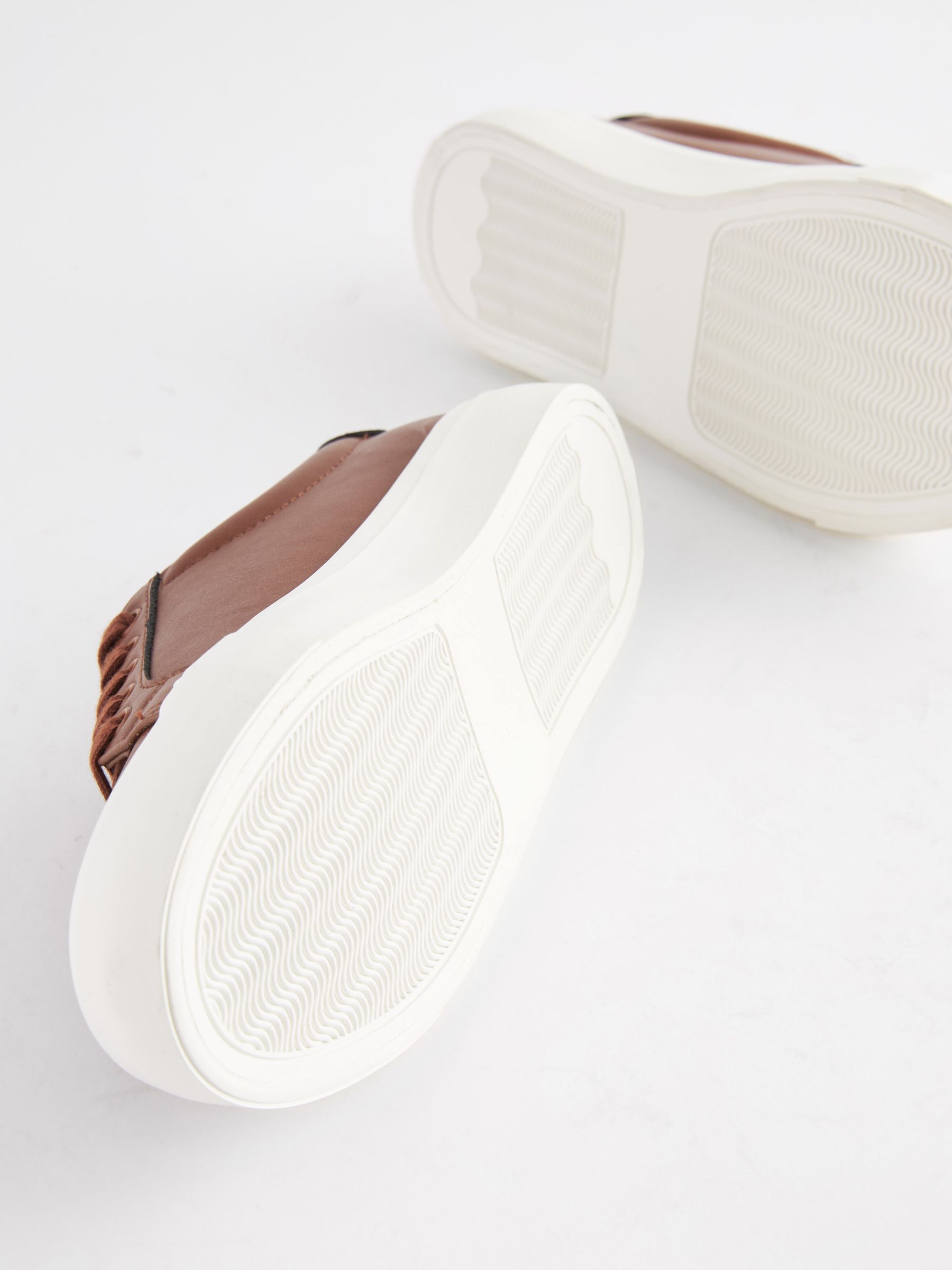 Buy Tan Brown Lace Up Smart Trainers from the Next UK online shop