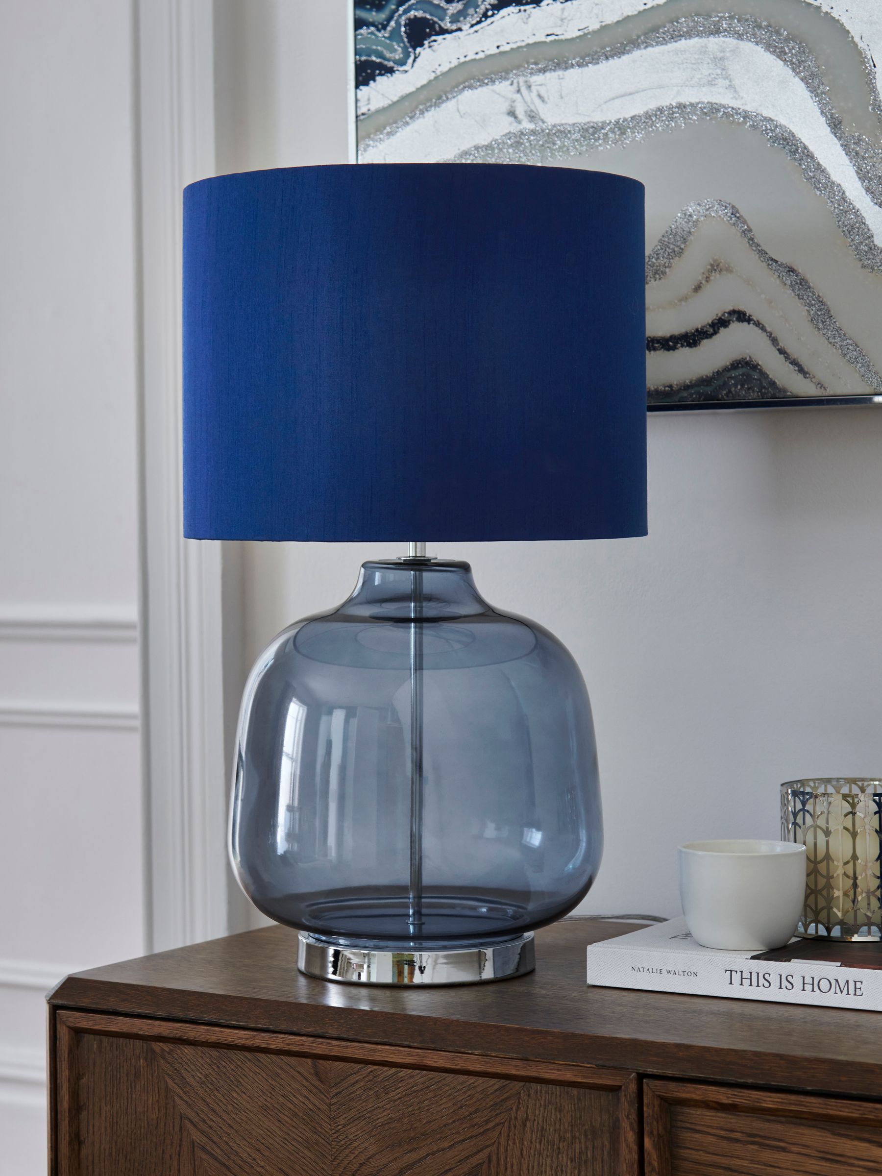 Buy Navy Blue Connor Large Table Lamp from the Next UK online shop