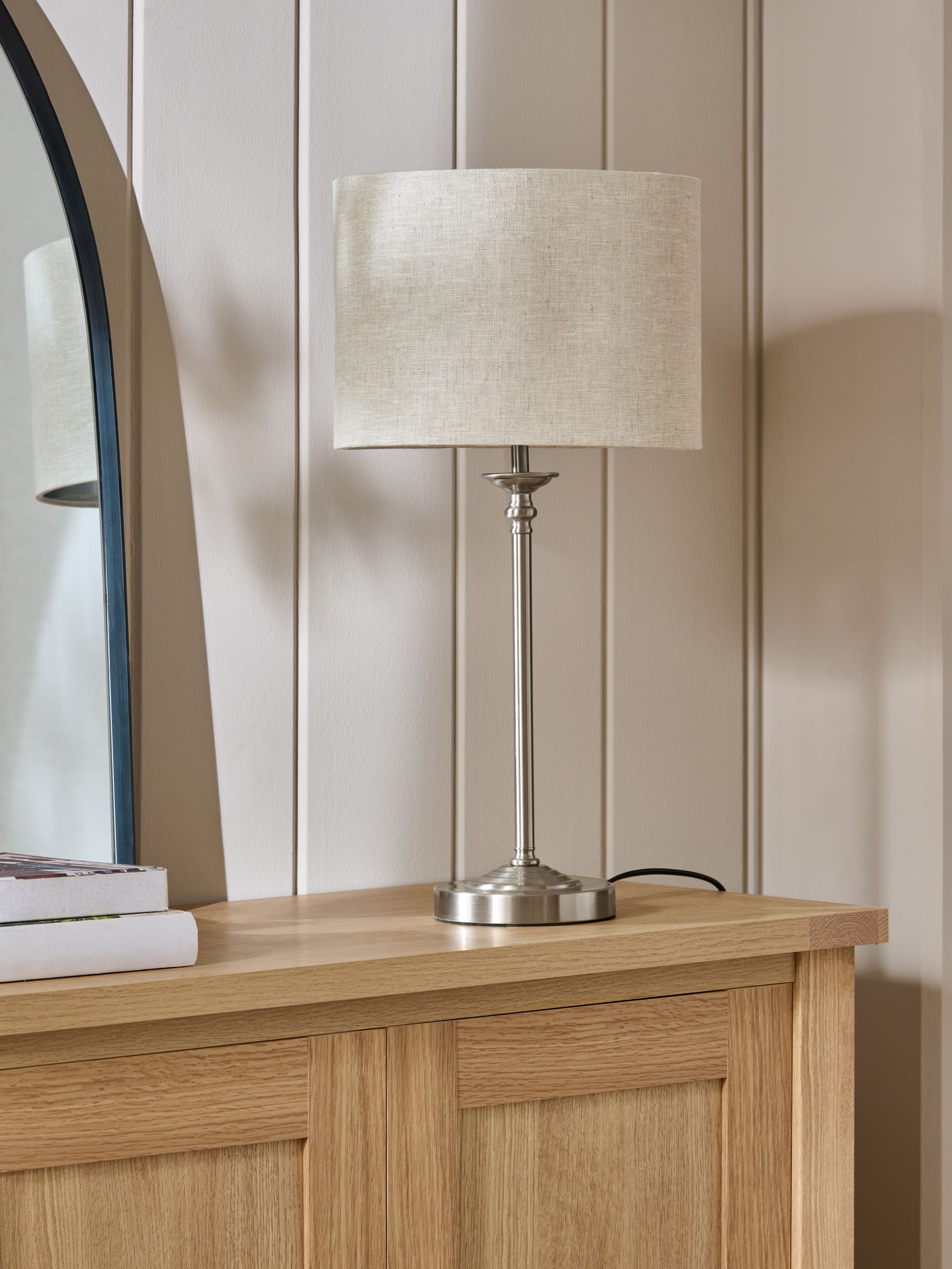 Buy Brushed Nickel Burford Table Lamp from the Next UK online shop