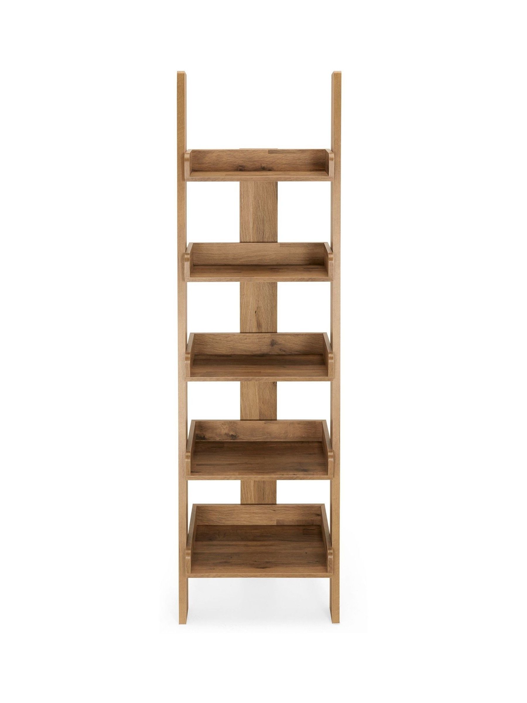 Dark Bronx Oak Effect Ladder Shelf