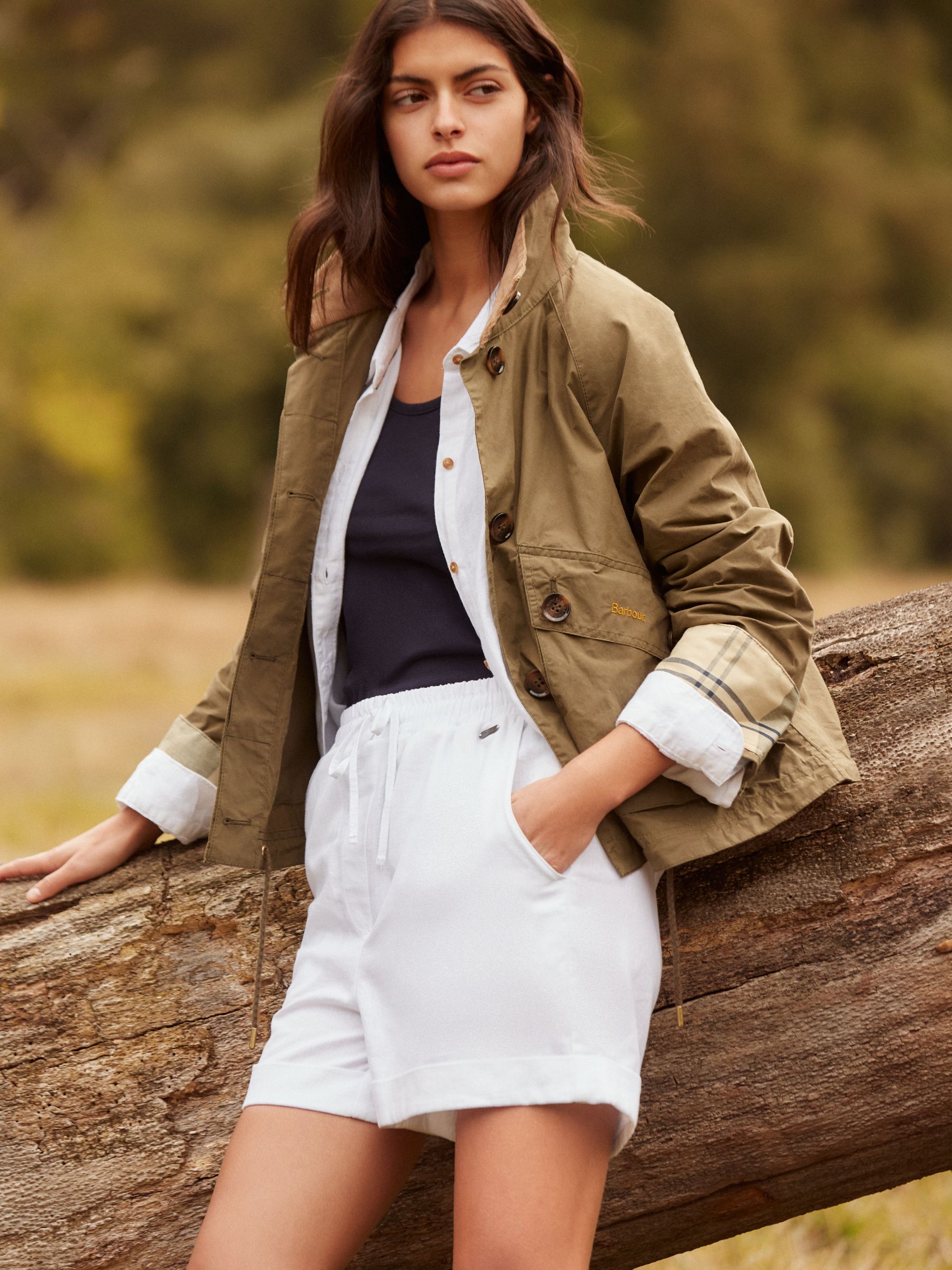 Ladies khaki barbour jacket store