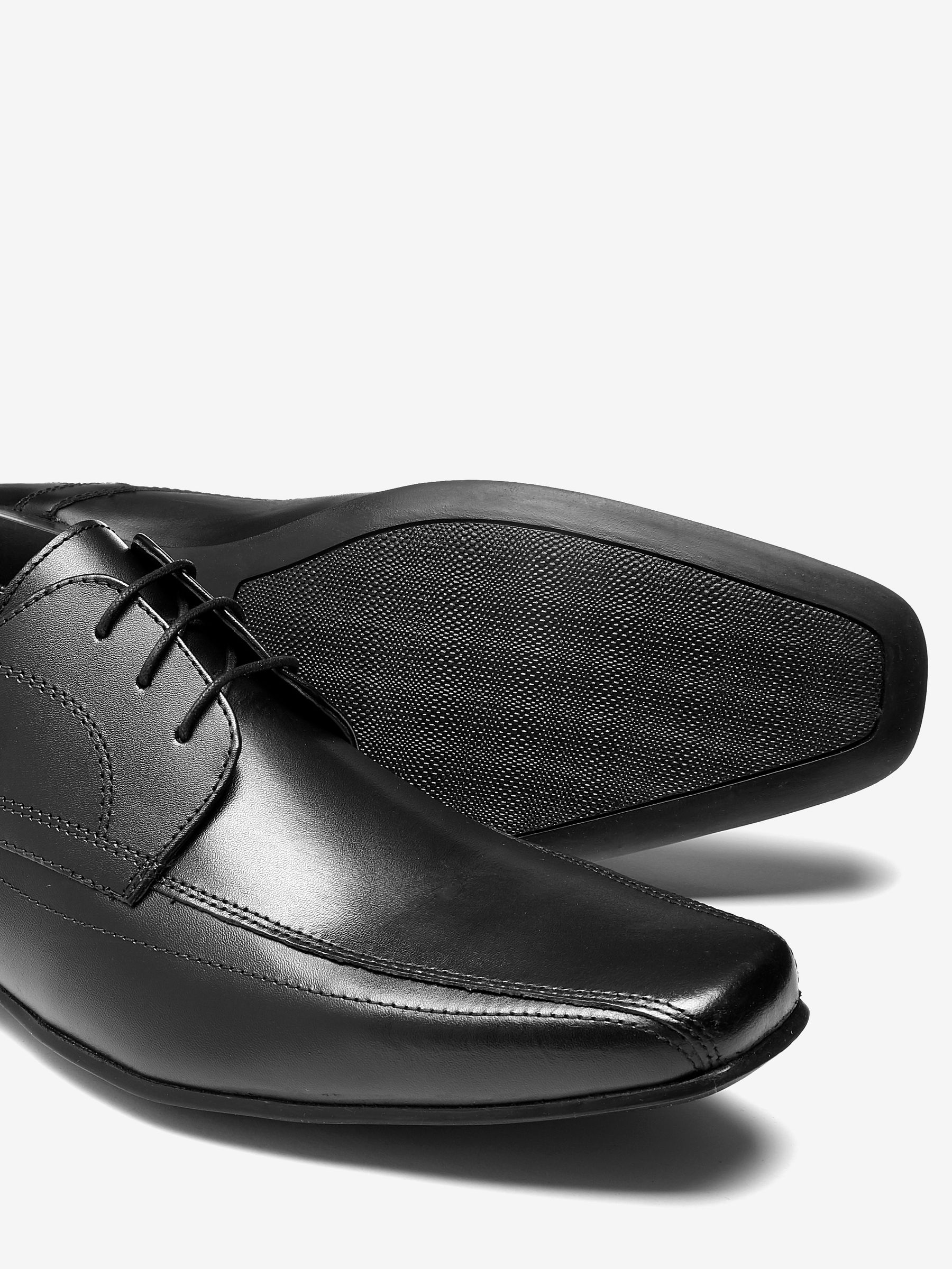 Buy Black Leather Panel Lace-Up Shoes from the Next UK online shop