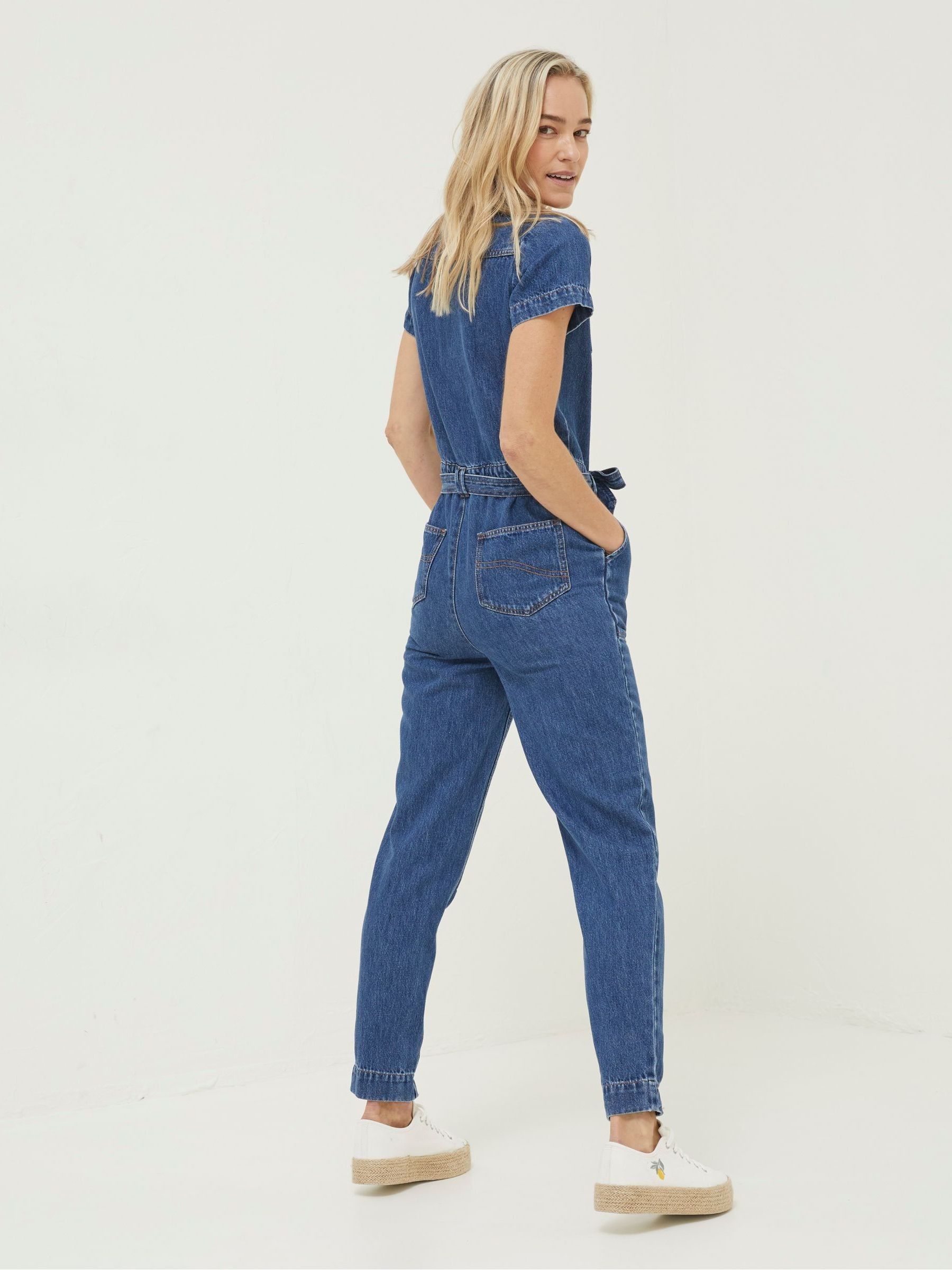 Buy FatFace Blue Imogen Short Sleeve Boilersuit from Next Ireland