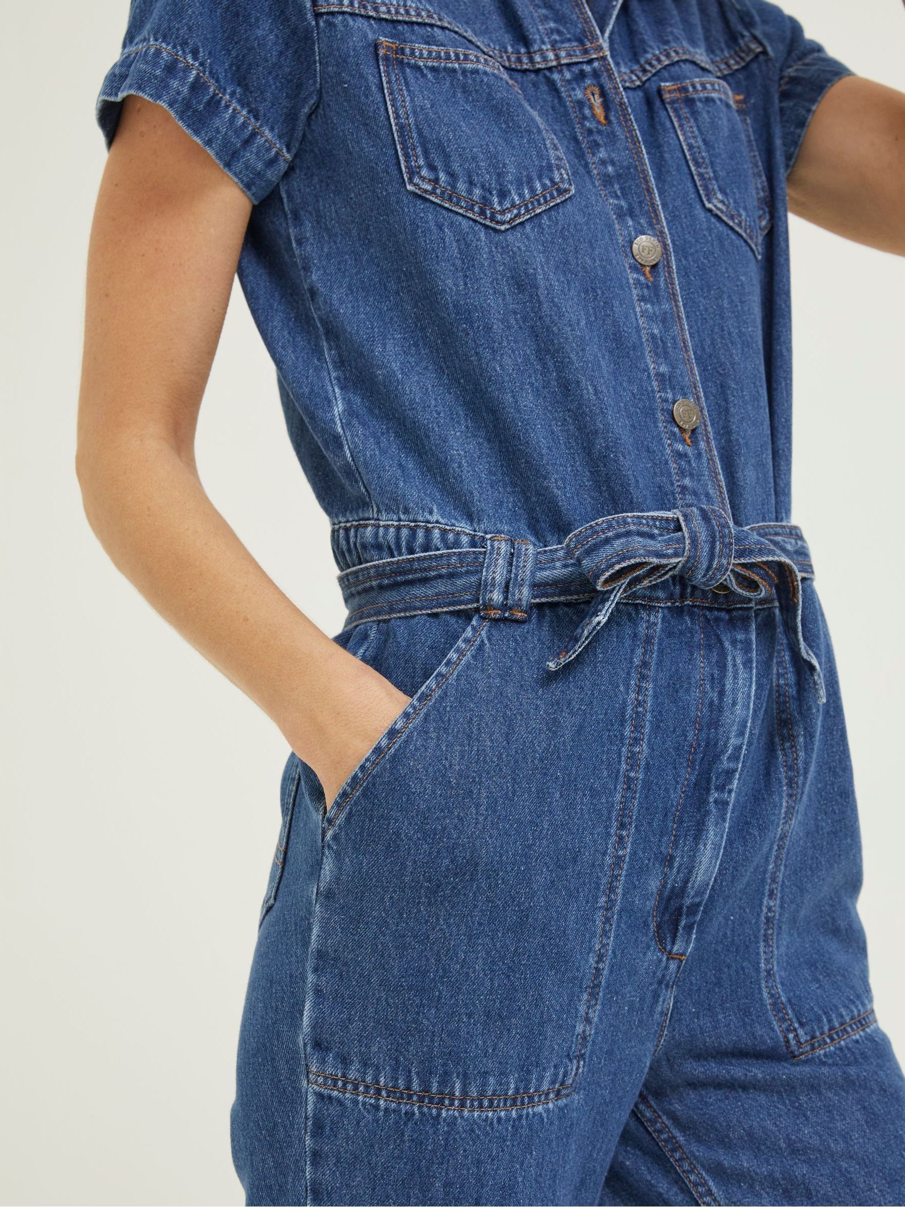 Buy FatFace Blue Imogen Short Sleeve Boilersuit from Next Ireland