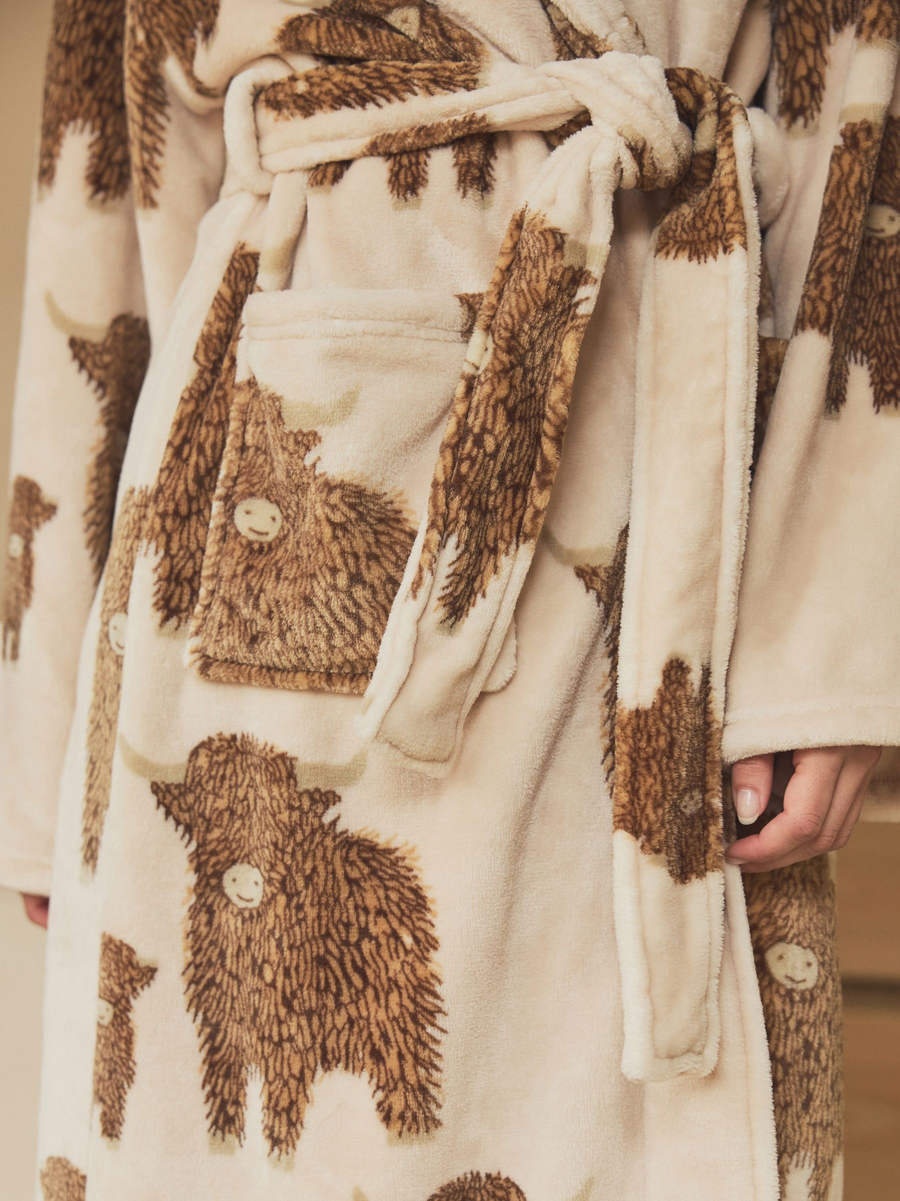 Buy Ecru Hamish The Highland Cow Supersoft Dressing Gown from the Next ...