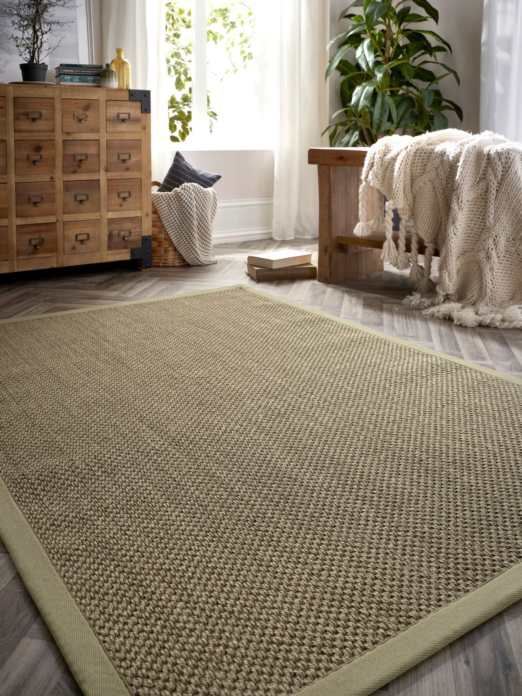 Buy Origin Rug Collection. Sage Green Border Sisal Rug from the Next UK ...