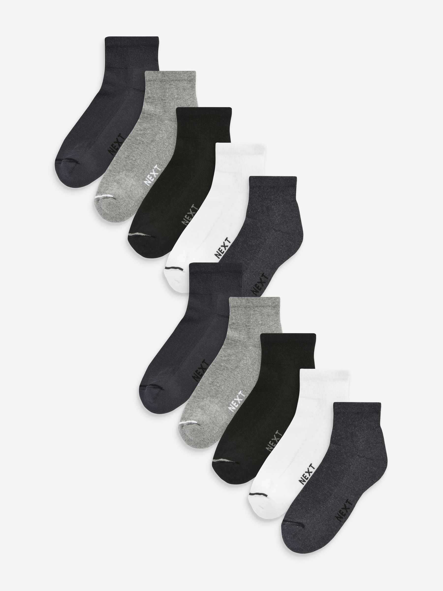 Buy Multi 10 Pack Cushioned Mid Trainer Socks from the Next UK online shop