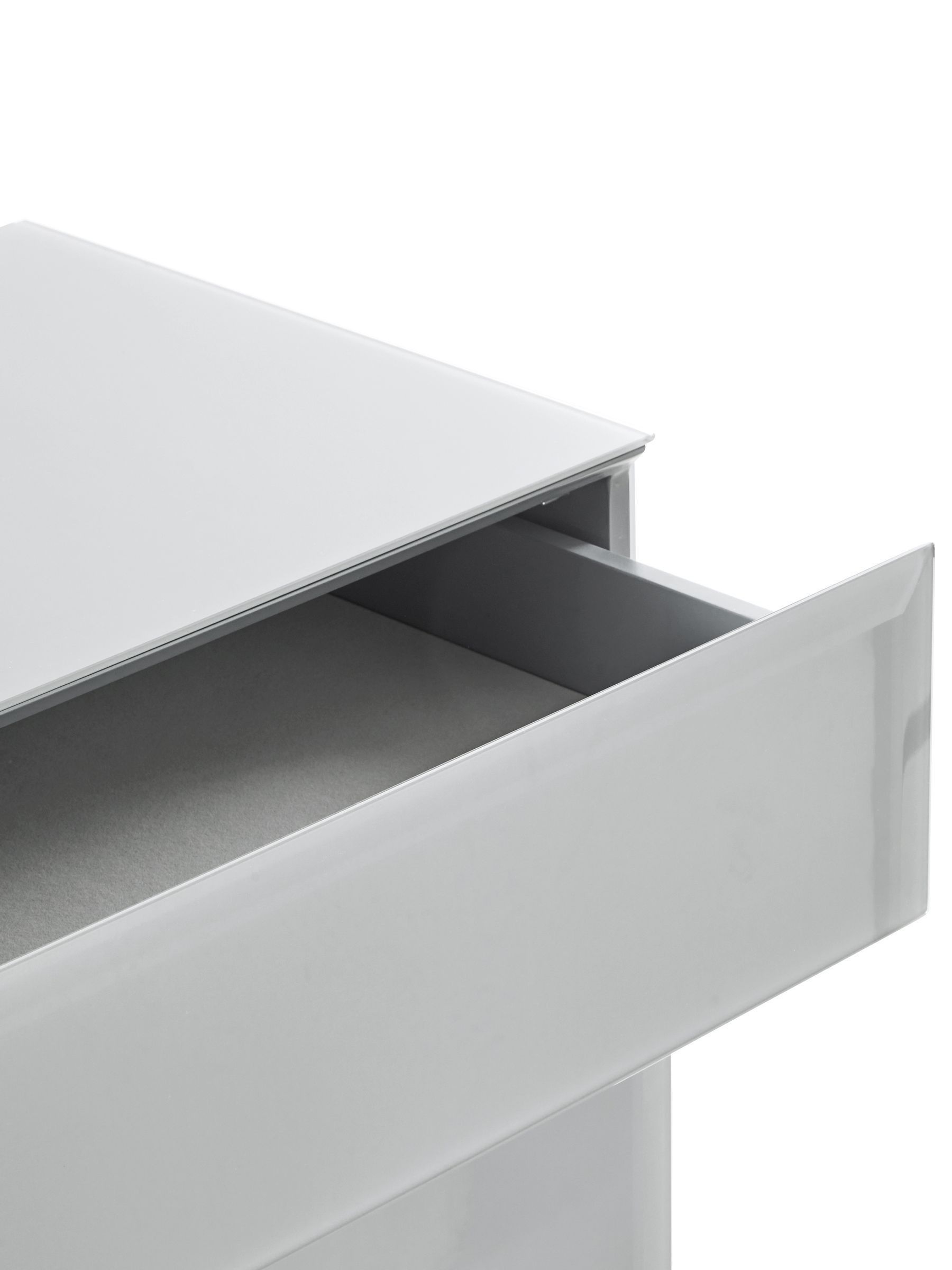 Buy Grey Sloane Glass 6 Drawer Collection Luxe Chest of Drawers from ...