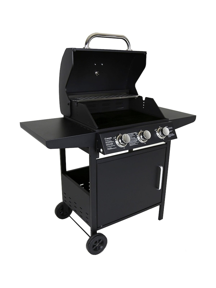 Buy Charles Bentley Black Garden 3 Burner Gas BBQ from the Next UK ...