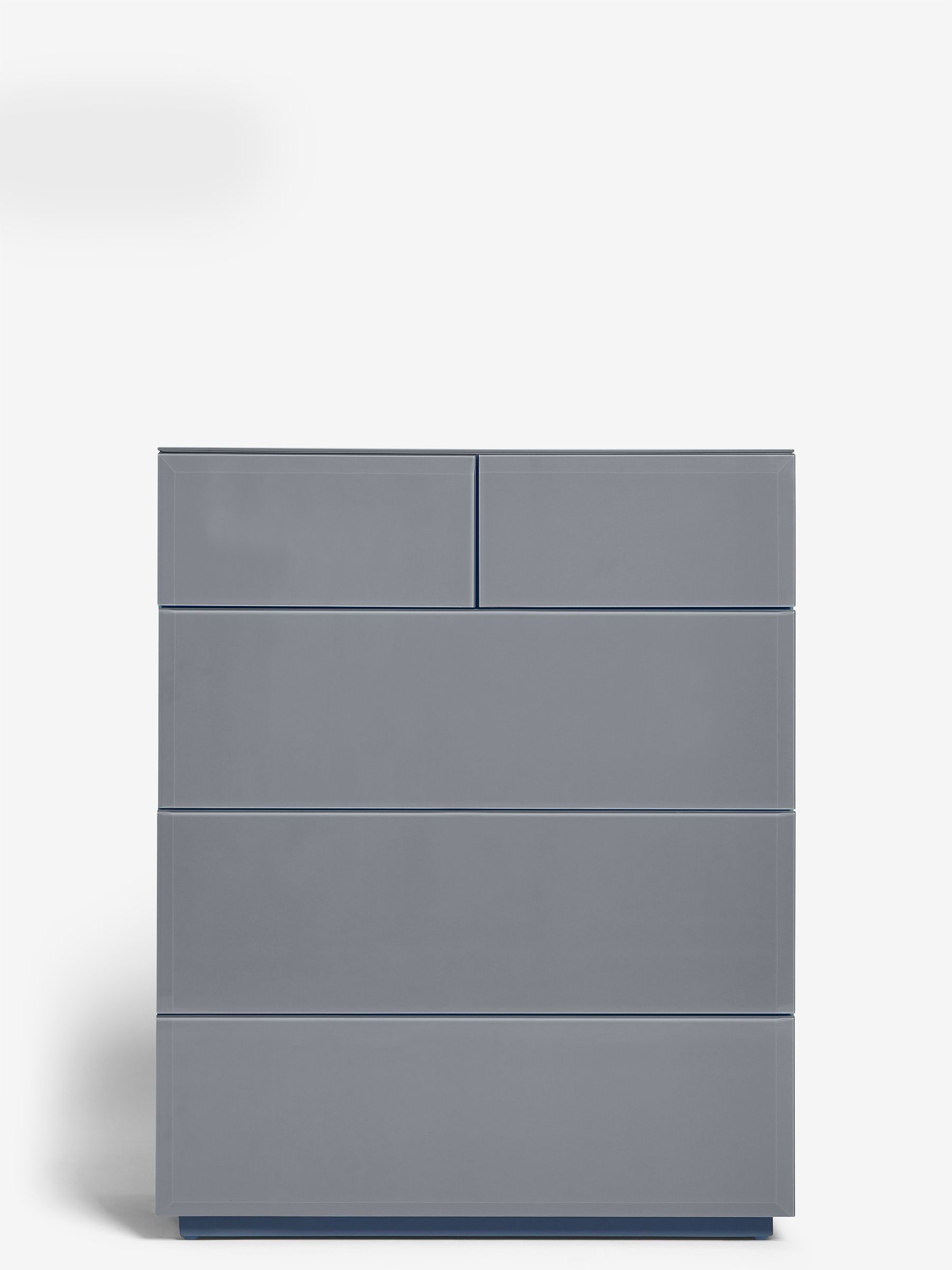 Buy Grey Sloane Glass 5 Drawer Collection Luxe Chest of Drawers from ...