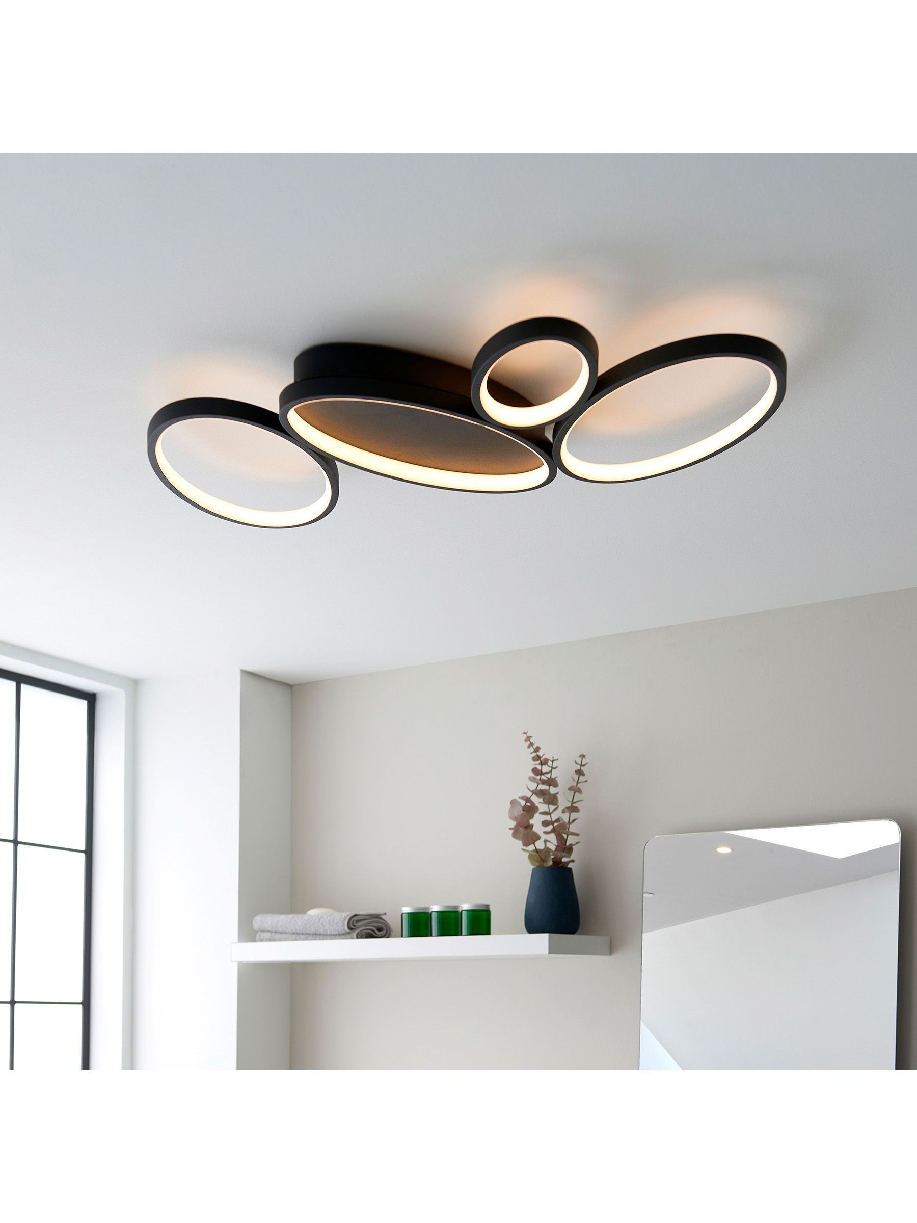 Buy Gallery Home Black Brantford 4 Bulb Ceiling Light from the Next UK ...