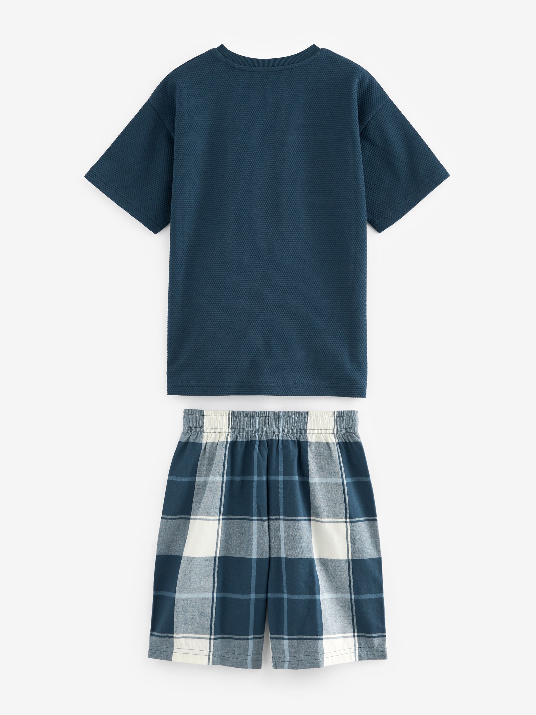 Buy Blue/ Grey Check Woven Pyjamas 2 Pack (1.5-16yrs) from the Next UK ...