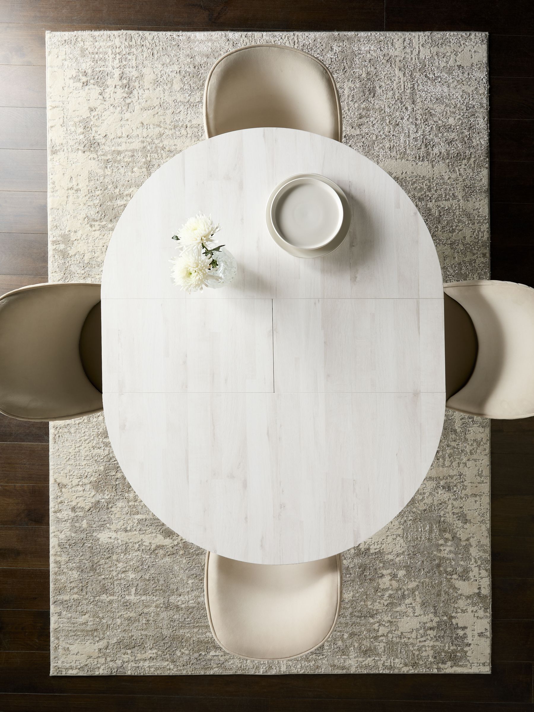 Buy White Bronx 4 to 6 Seater Extending Round Dining Table from the ...