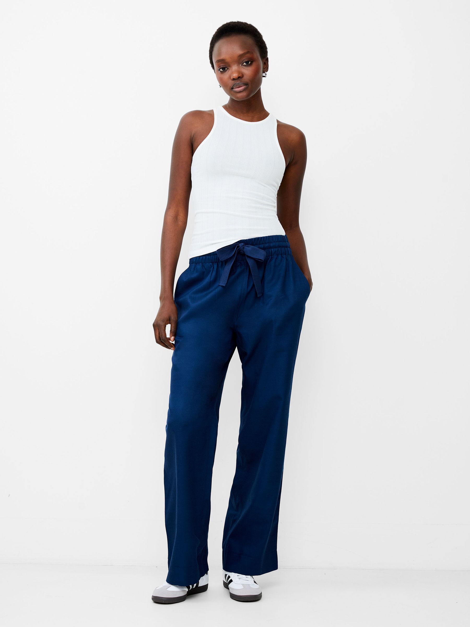 Buy French Connection Blue Bodie Blend Trousers from the Next UK online ...