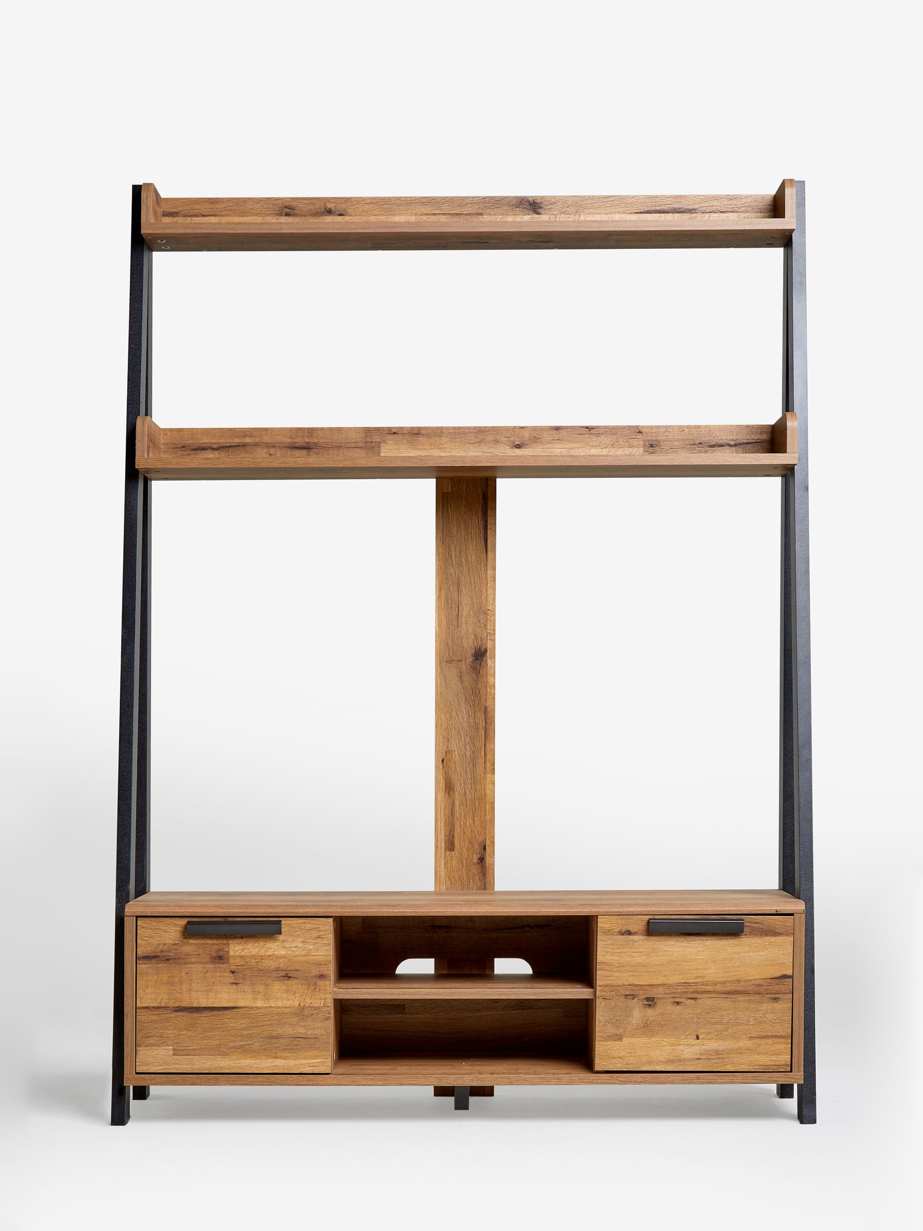 Buy Dark Bronx Oak Effect Ladder Ladder TV Unit, Up to 46 Inch from the ...