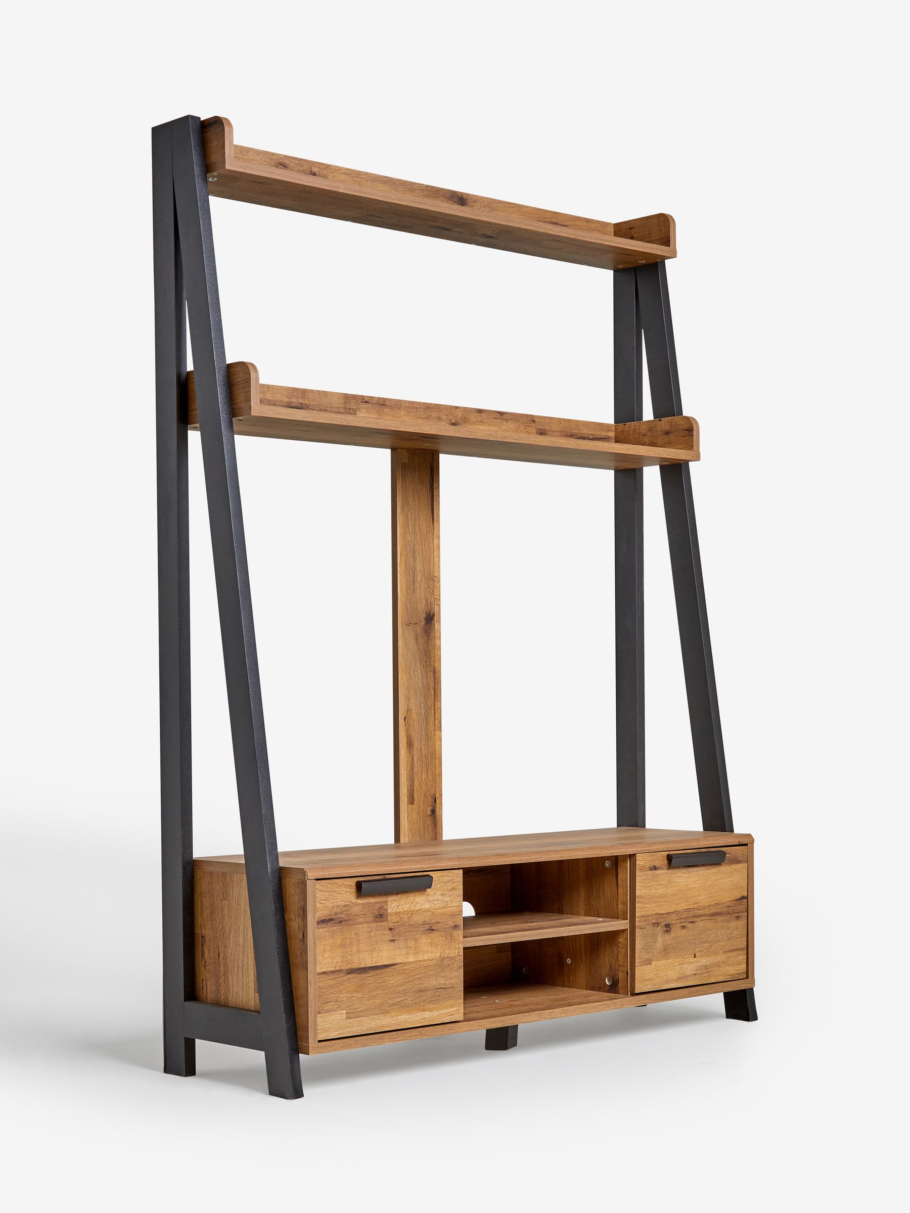 Buy Dark Bronx Oak Effect Ladder Ladder TV Unit, Up to 46 Inch from the ...