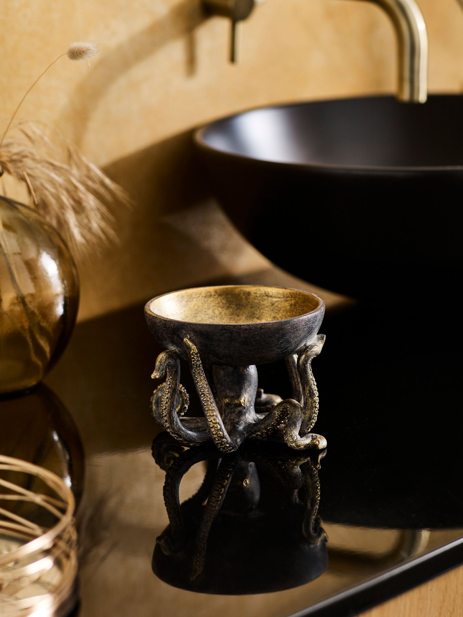 Buy Black Octopus Soap Dish Ornament from the Next UK online shop