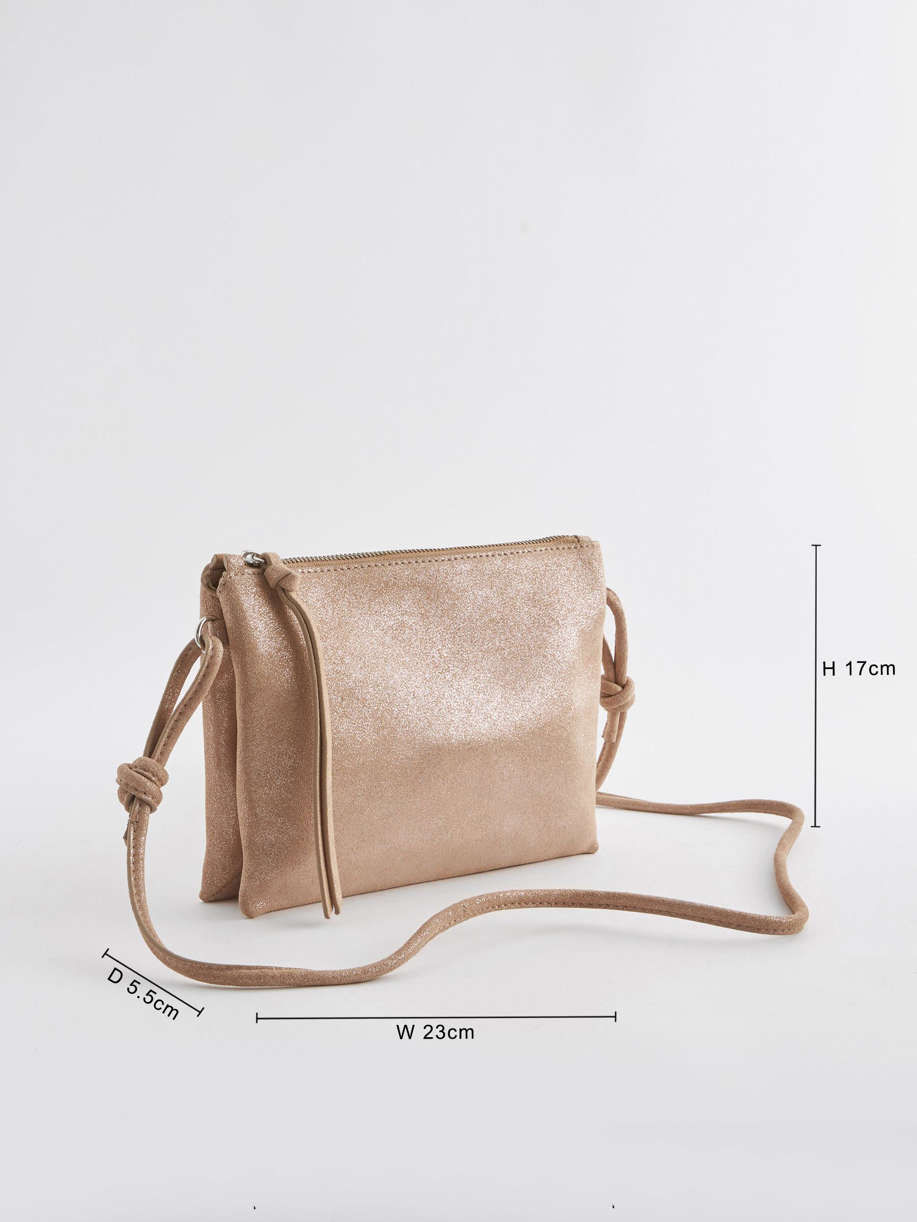 Buy Gold Leather Cross-Body Bag from the Next UK online shop