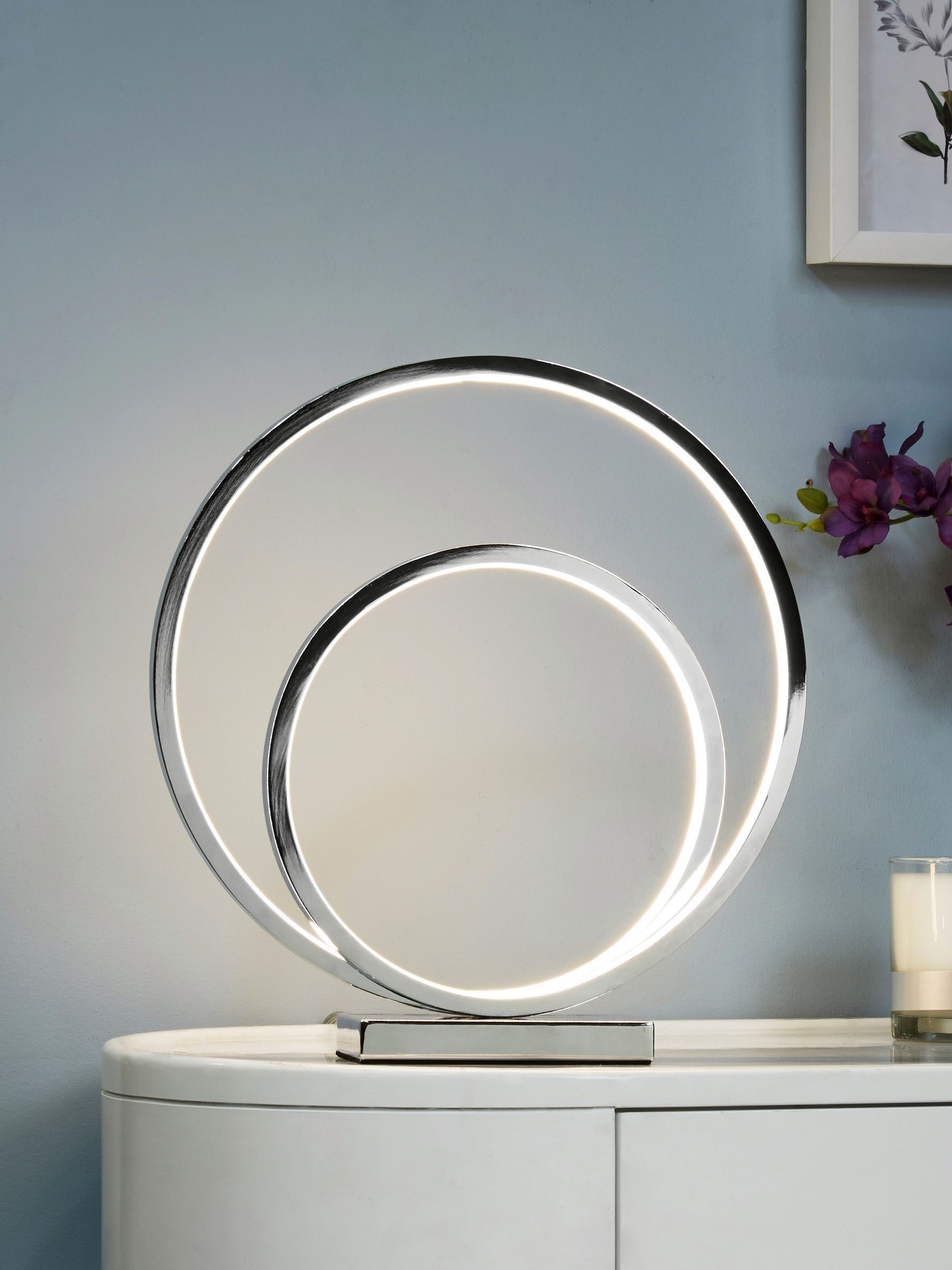 Buy Chrome LED Eternity Touch Table Lamp from the Next UK online shop