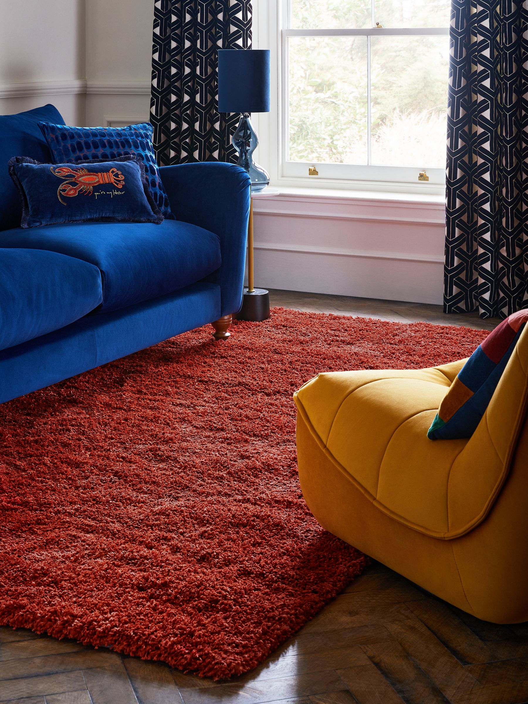 Buy Rust Red Premium Cosy Shaggy Rug from the Next UK online shop