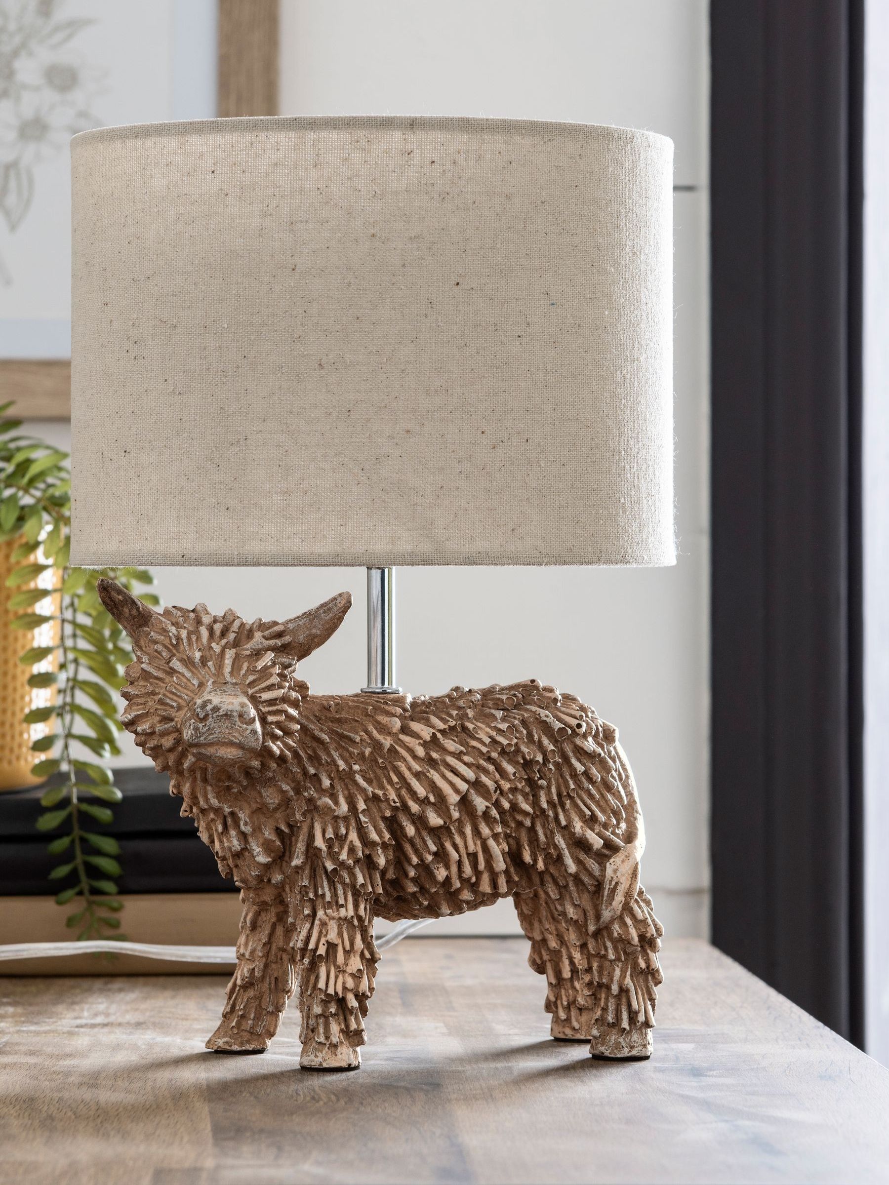 Buy Natural Hamish The Highland Cow Table Lamp from the Next UK online shop