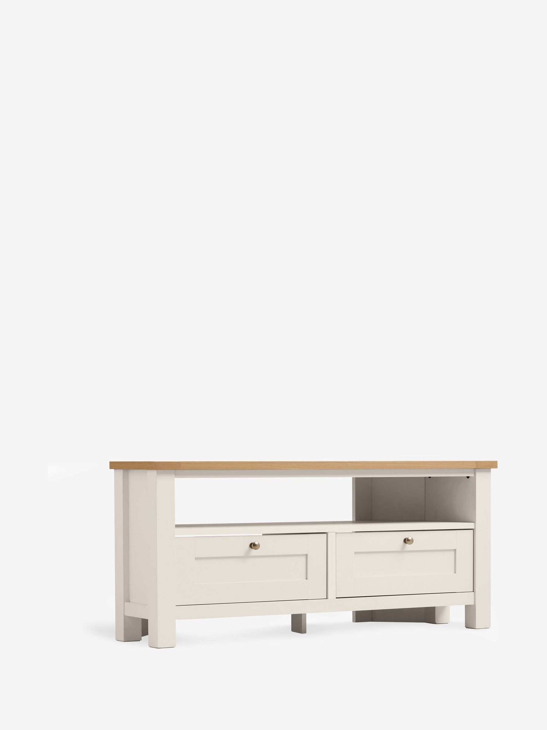 Buy Cream Malvern Oak Effect Corner TV Unit, Up to 46 Inch from the ...