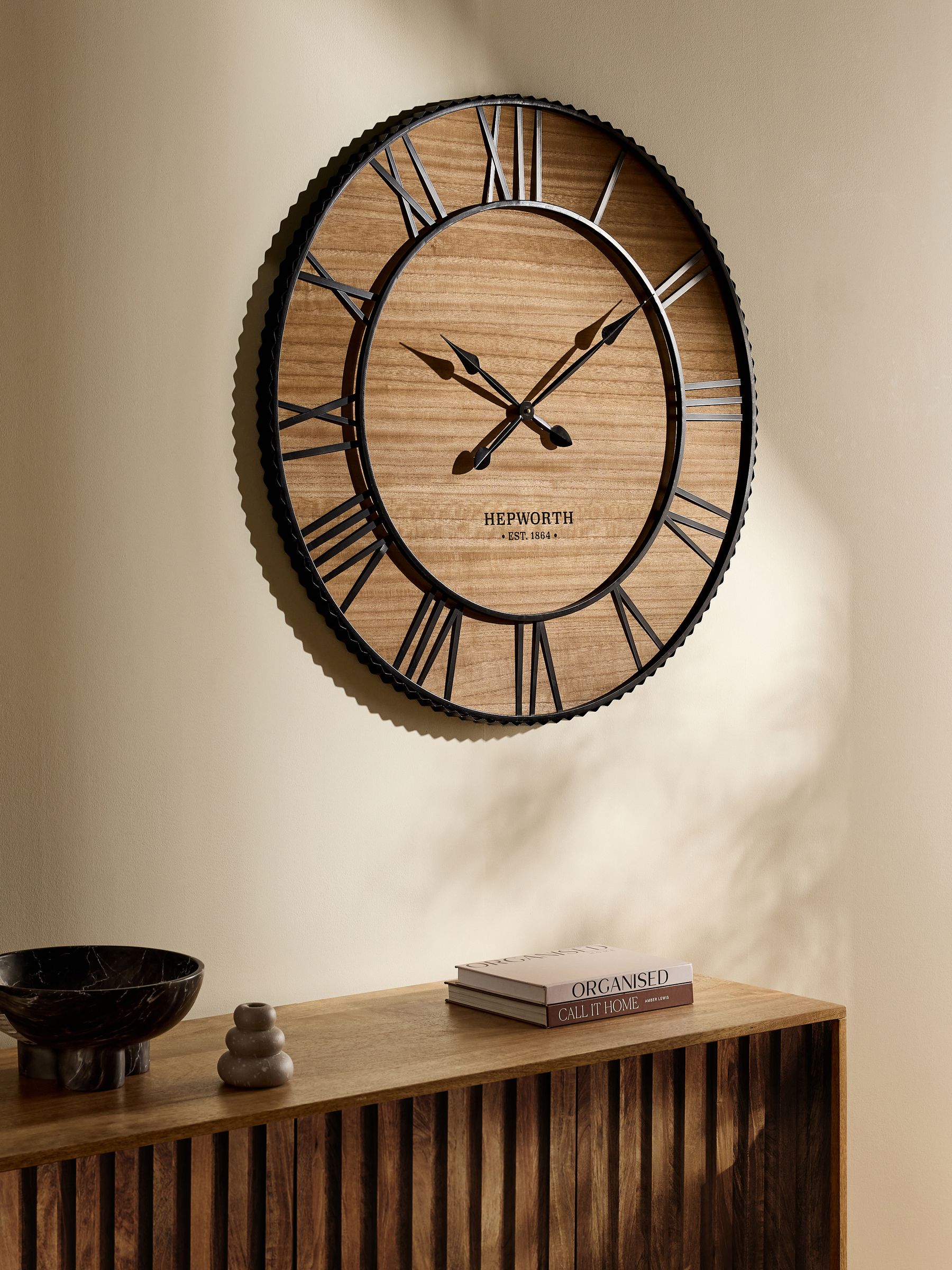 Buy Dark Natural Bronx 90cm Clock from the Next UK online shop