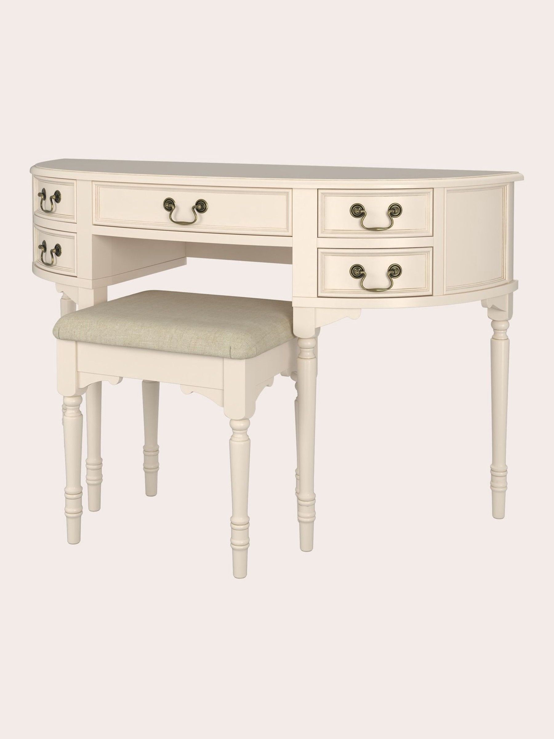 Buy Laura Ashley Ivory Clifton Dressing Table and Stool Set from the ...
