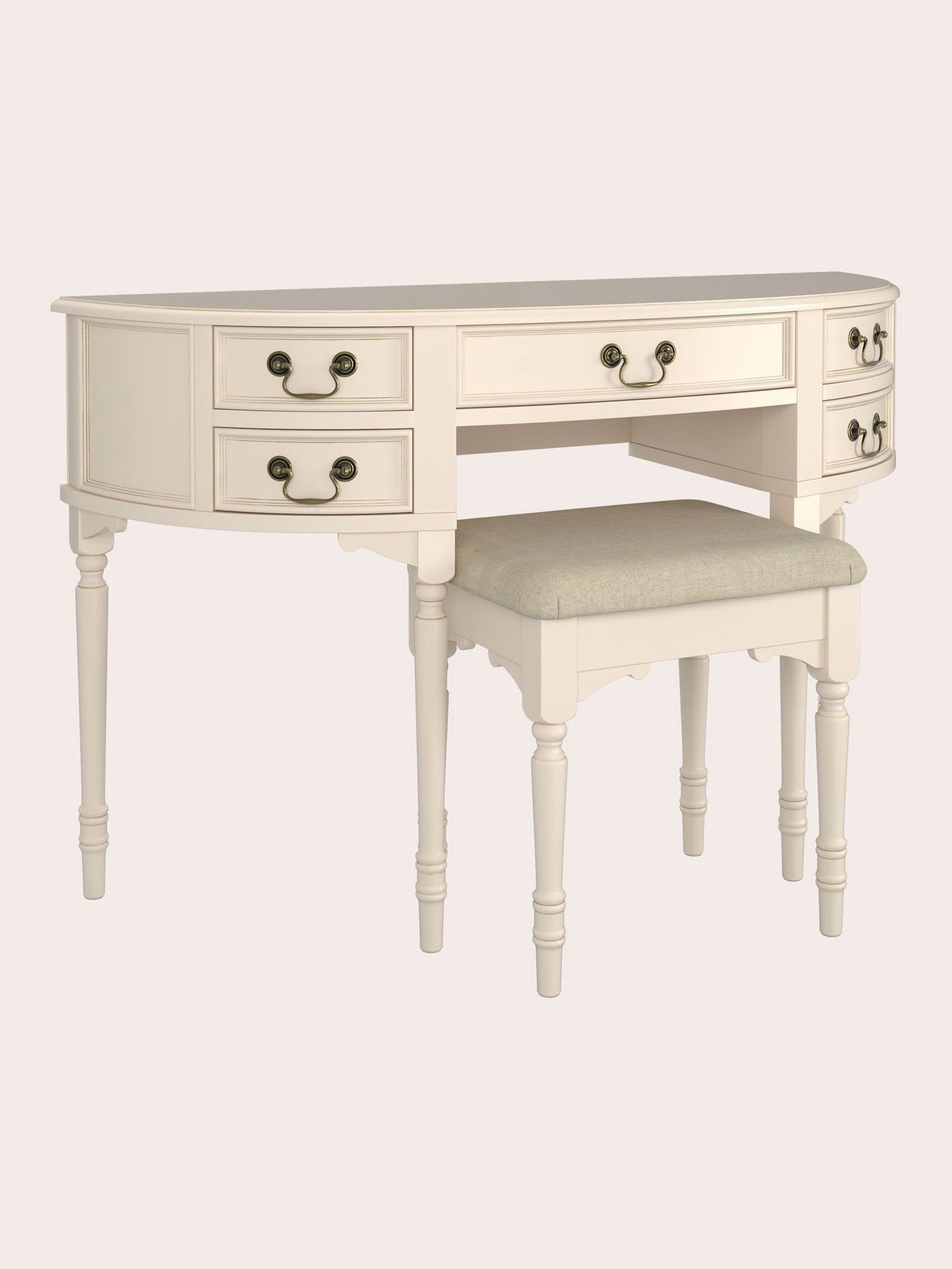 Buy Laura Ashley Ivory Clifton Dressing Table and Stool Set from the ...