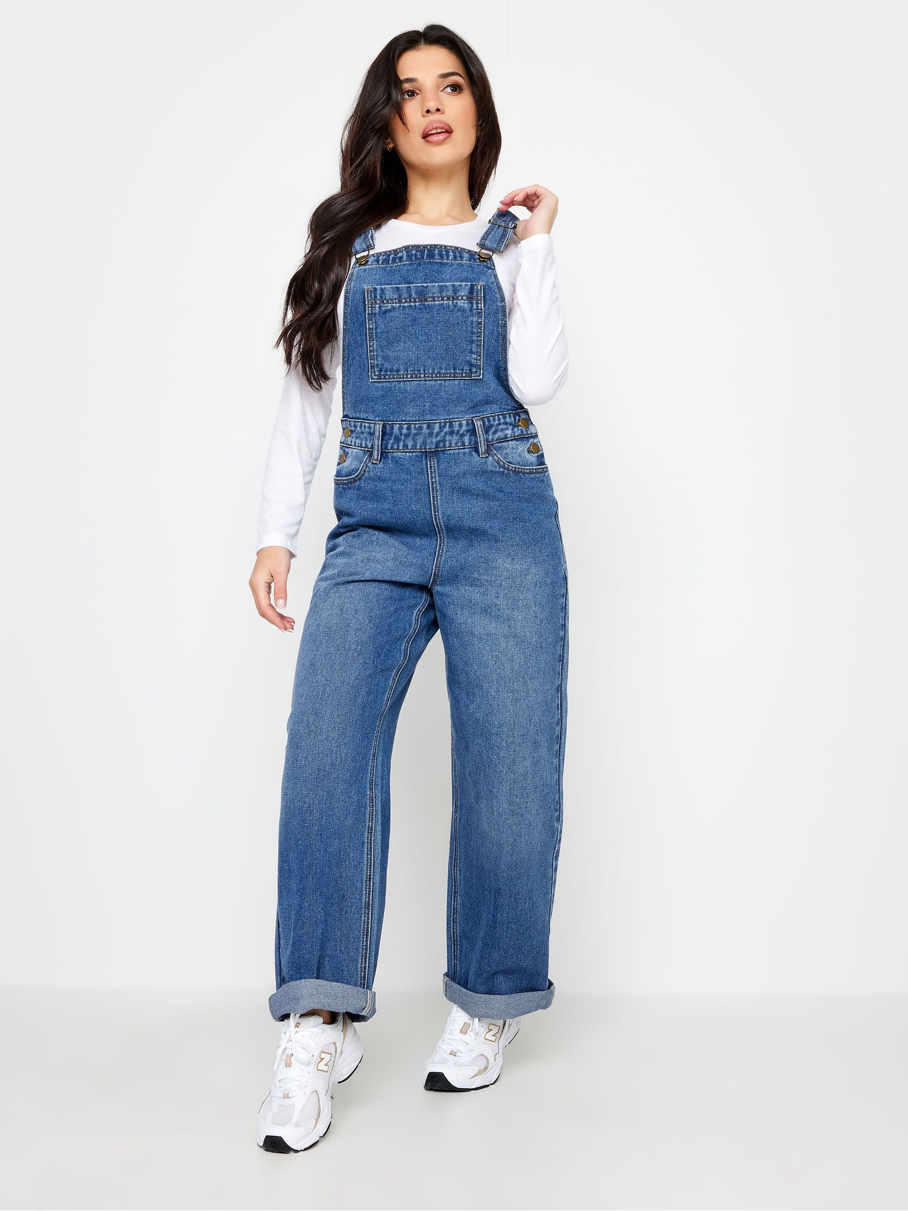 Buy PixieGirl Petite Blue Denim 100% Cotton Dungarees from the Next UK ...