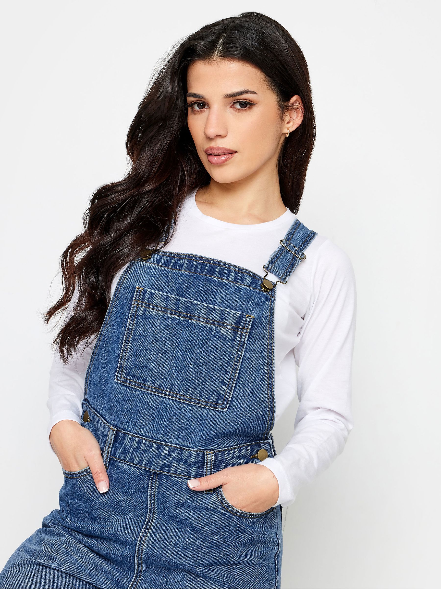 Buy PixieGirl Petite Blue Denim 100% Cotton Dungarees from the Next UK ...