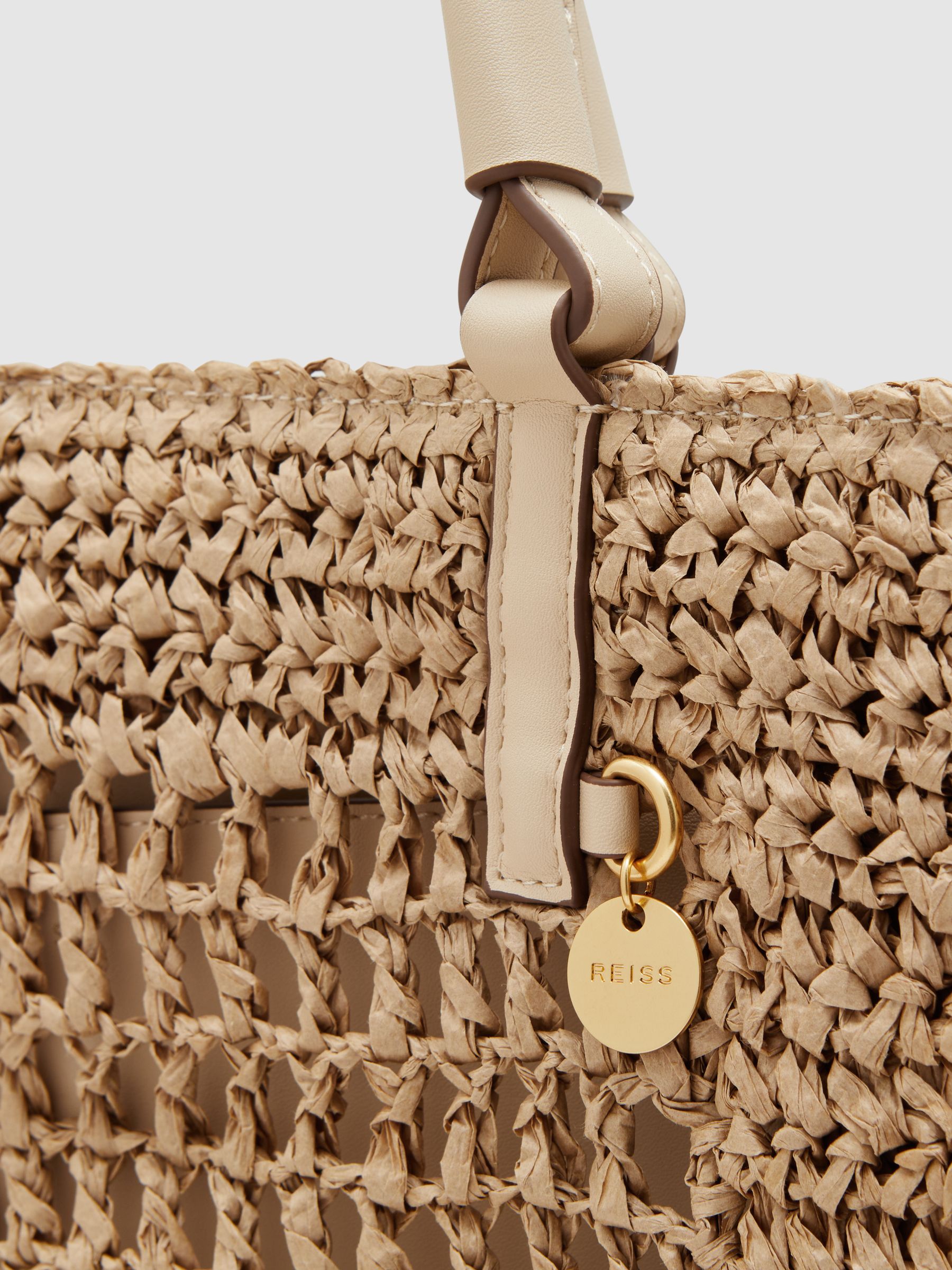 Buy Reiss Natural Maria Woven Tote Bag from Next Ireland