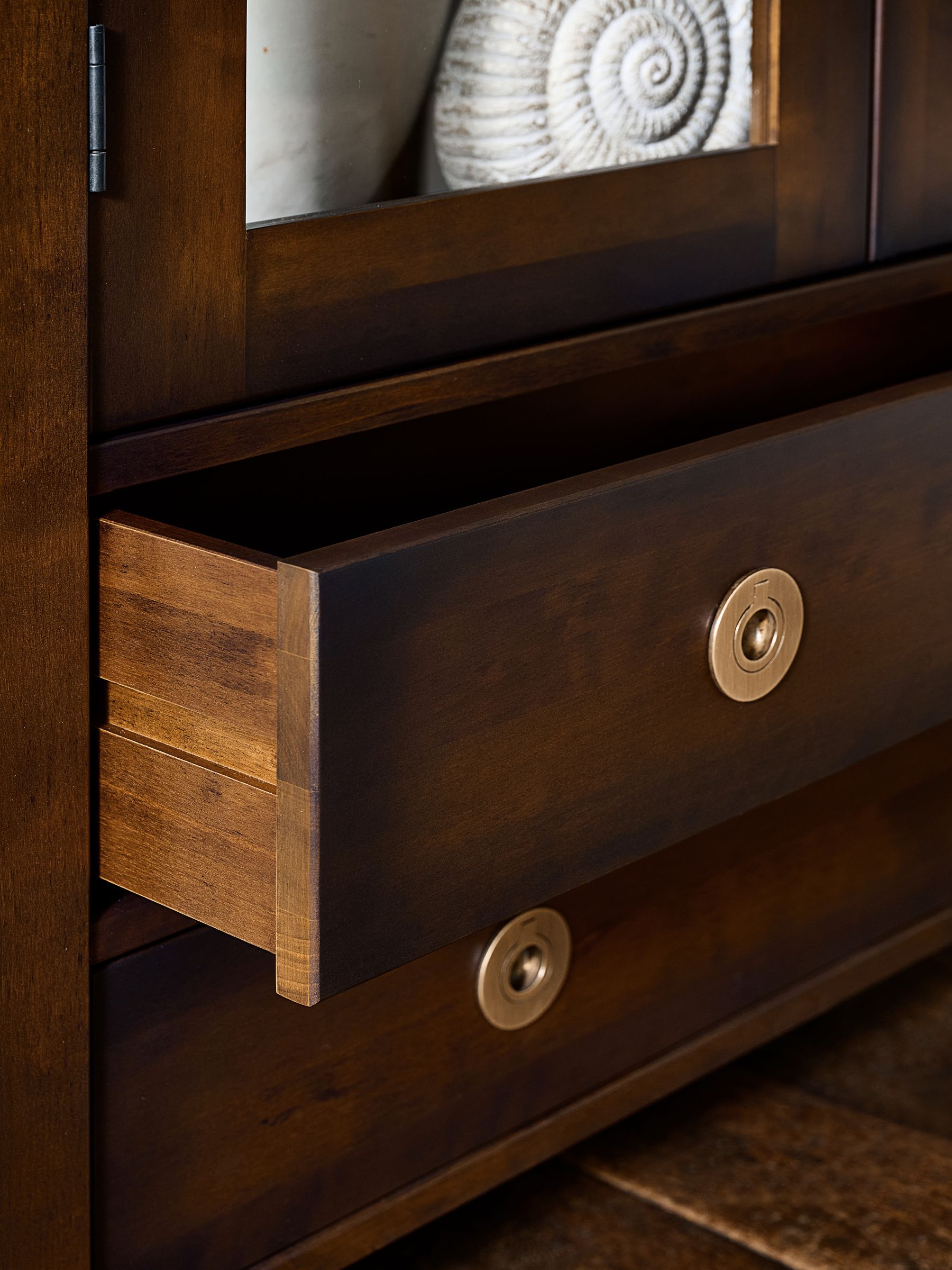 Buy Laura Ashley Dark Chestnut Balmoral 2 Door 2 Drawer Display Unit ...