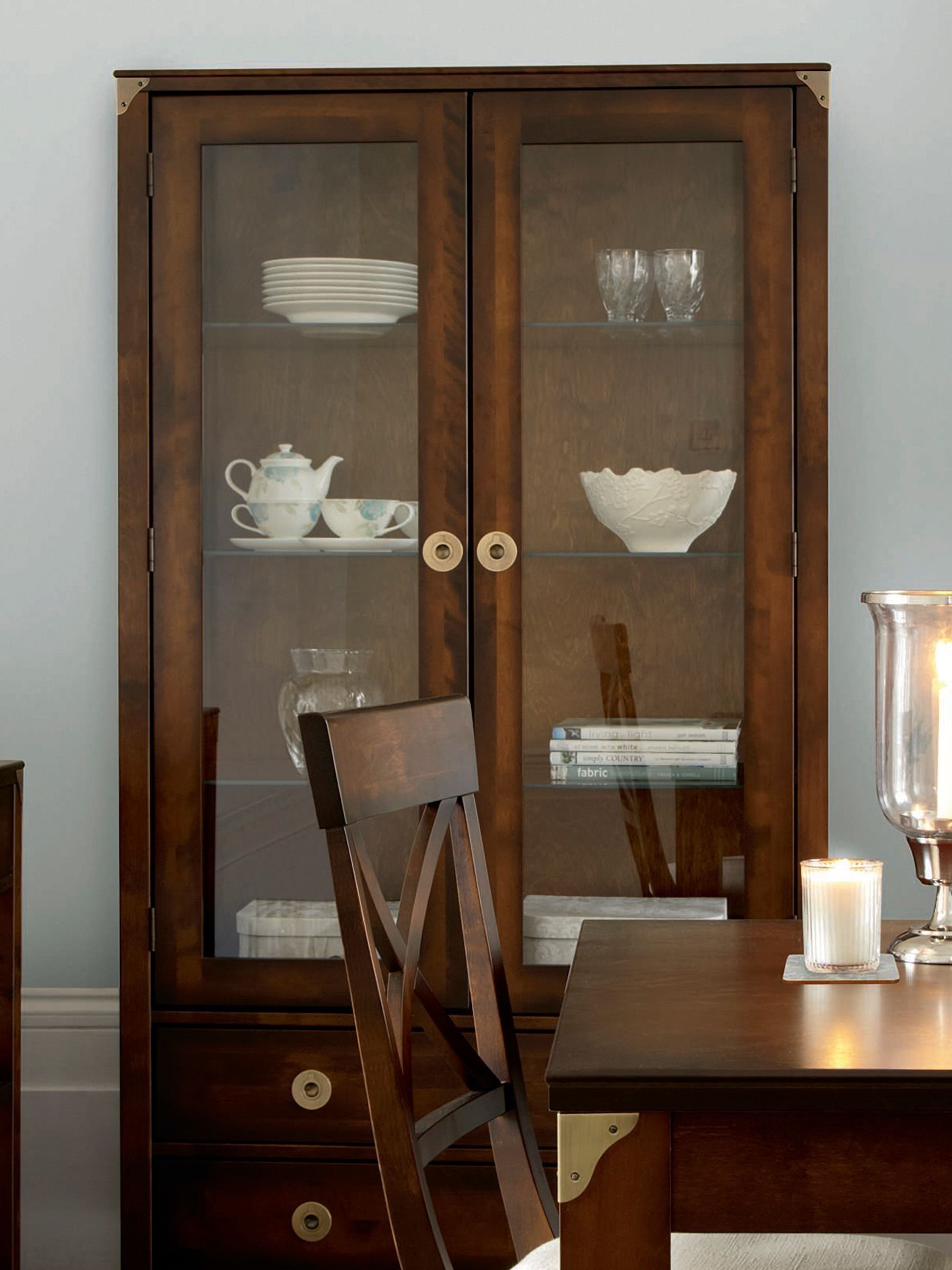 Buy Laura Ashley Dark Chestnut Balmoral 2 Door 2 Drawer Display Unit ...