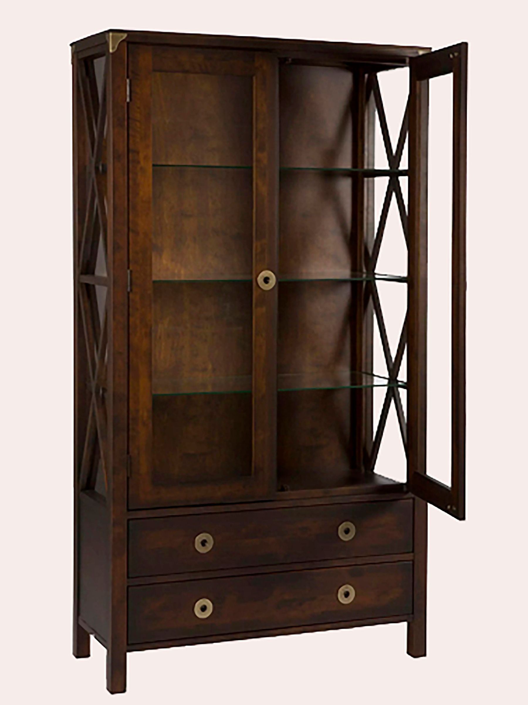 Buy Laura Ashley Dark Chestnut Balmoral 2 Door 2 Drawer Display Unit ...