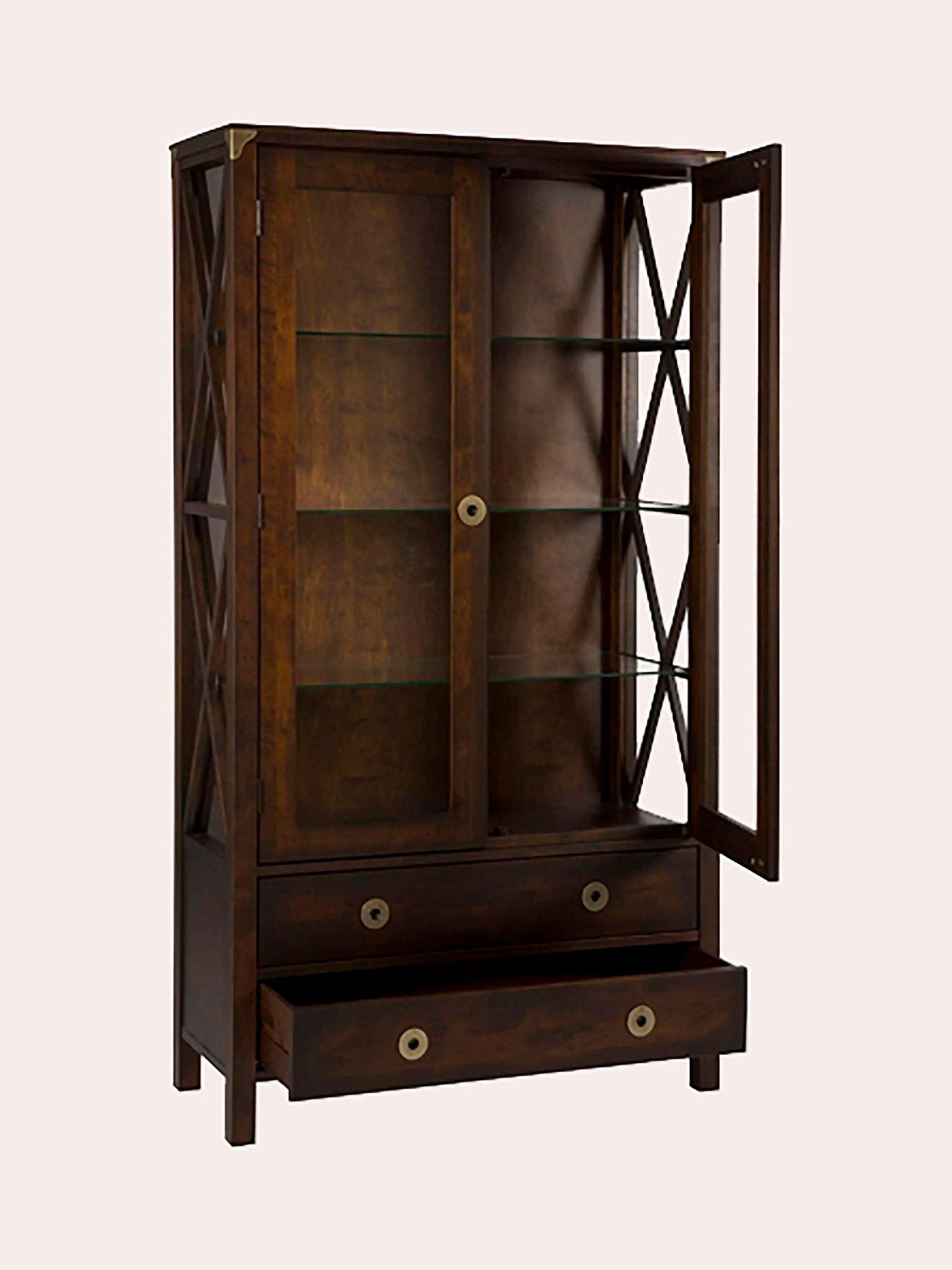 Buy Laura Ashley Dark Chestnut Balmoral 2 Door 2 Drawer Display Unit ...