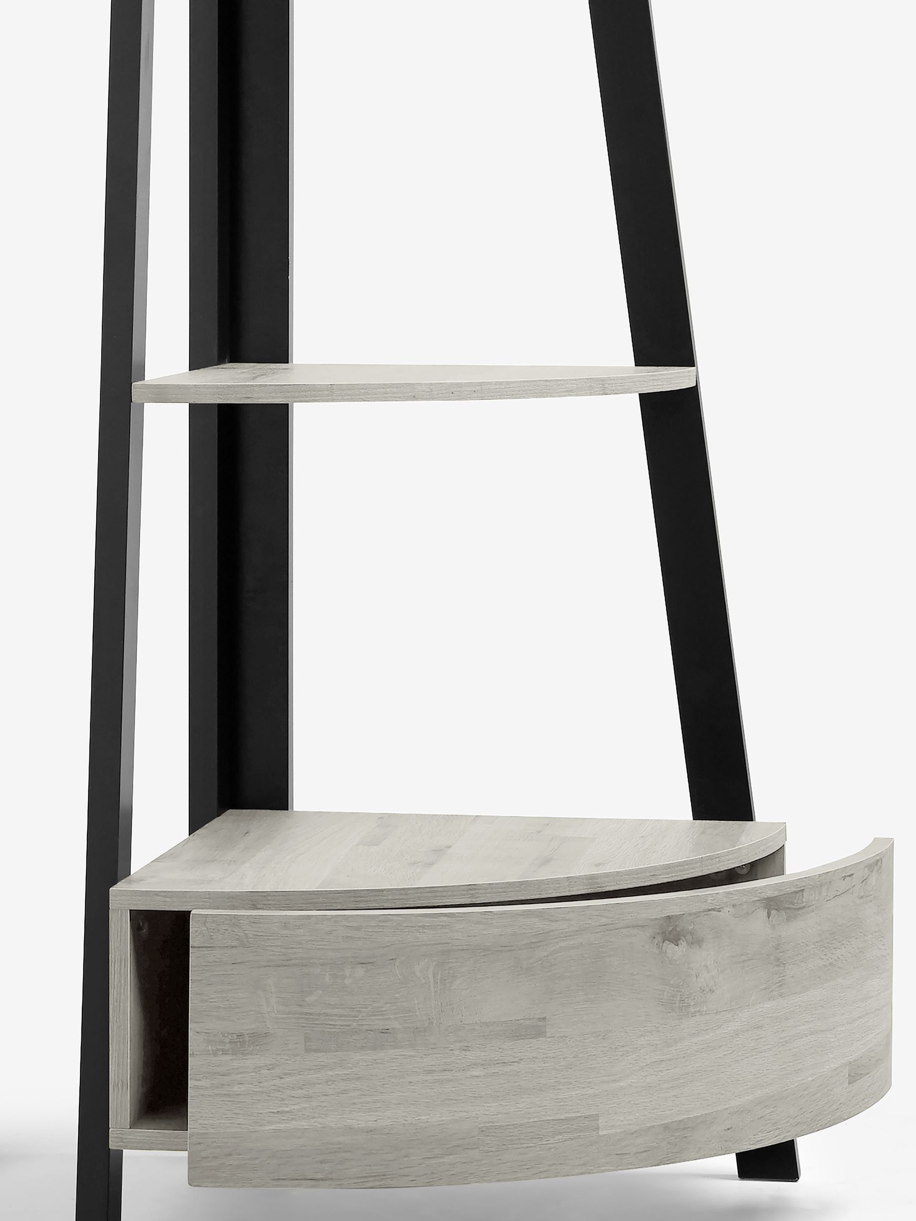 Buy Grey Bronx Oak Effect Corner Ladder Shelf from the Next UK online shop