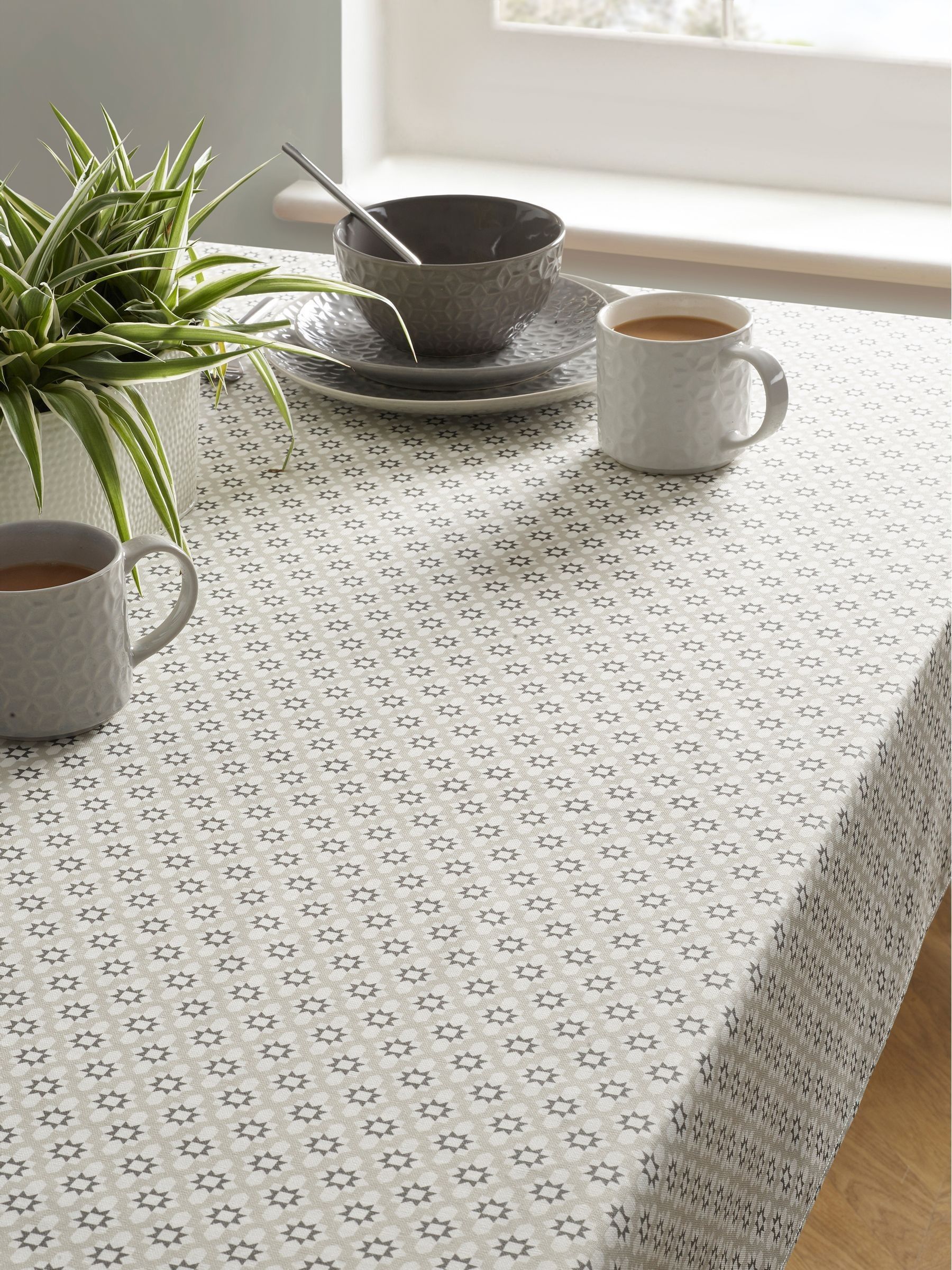 Buy Grey Tile Wipe Clean Tablecloth from Next Ireland
