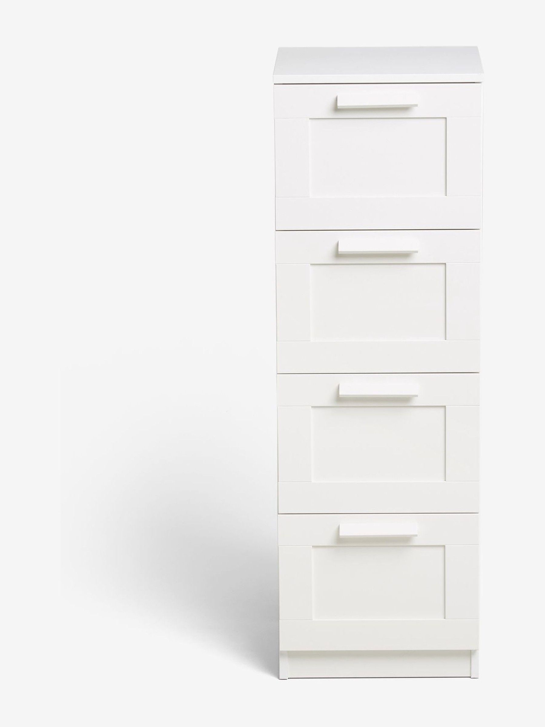 Buy White Flynn Paint Effect 4 Drawer Tall Chest of Drawers from the ...