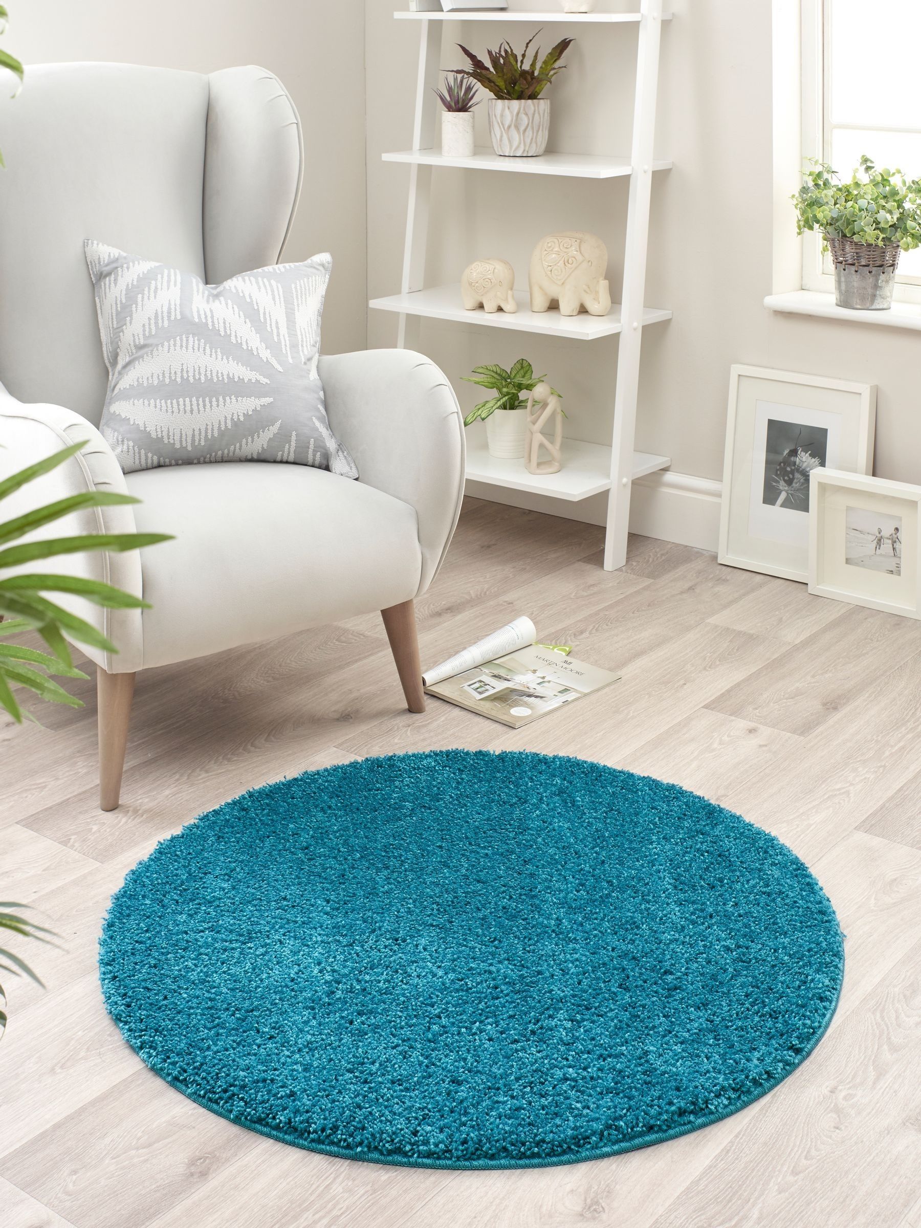 Buy My Rug Teal Blue Washable And Stain Resistant And So Soft Textured ...